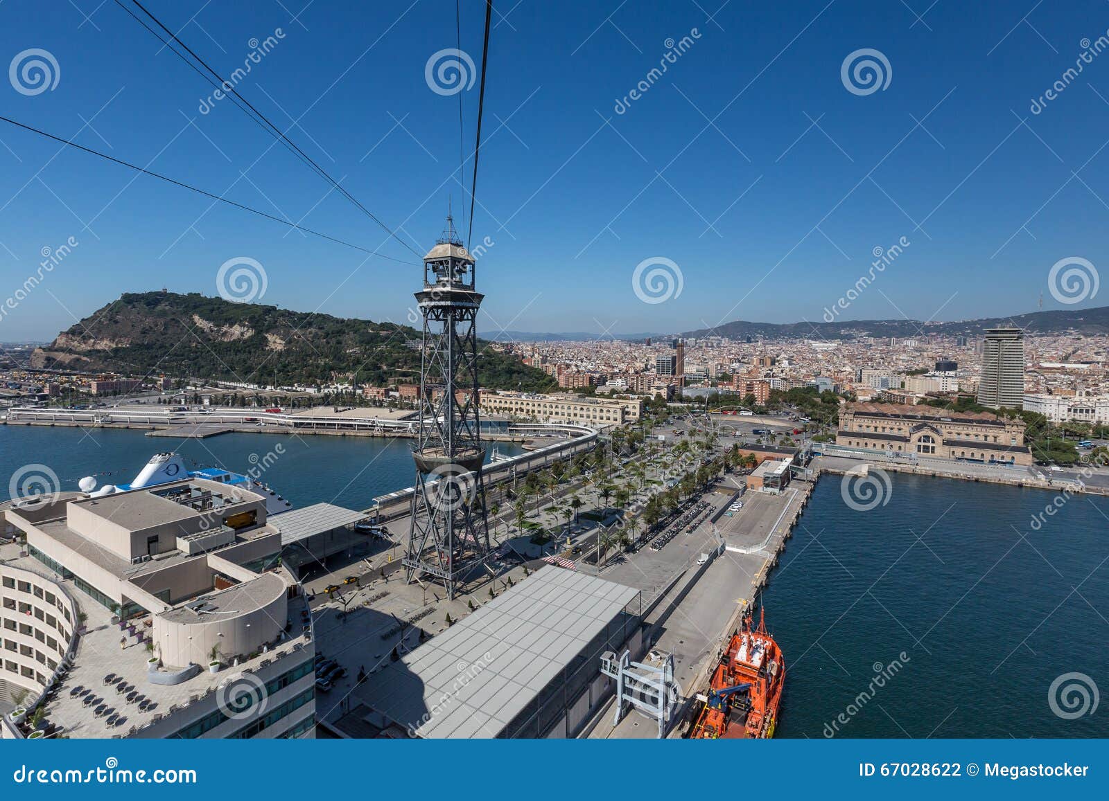 Funicular in Barcelona editorial photography. Image of marina - 67028622