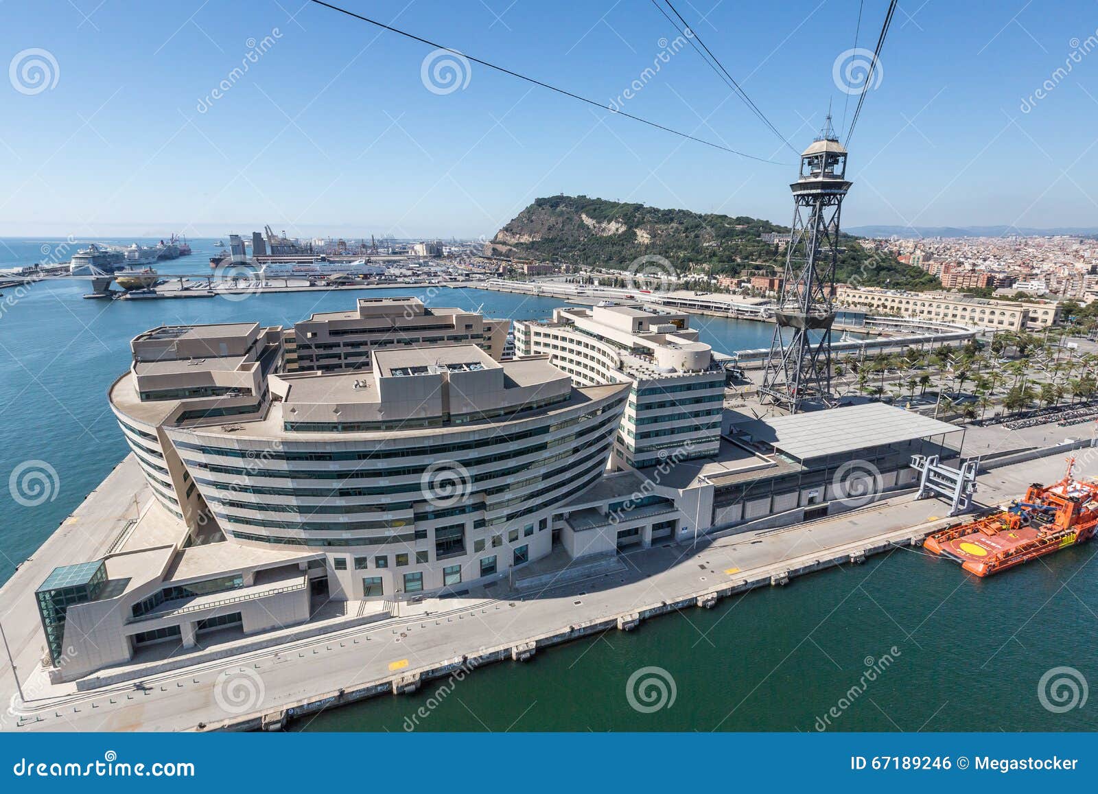 Funicular in Barcelona stock photo. Image of spain, building - 67189246