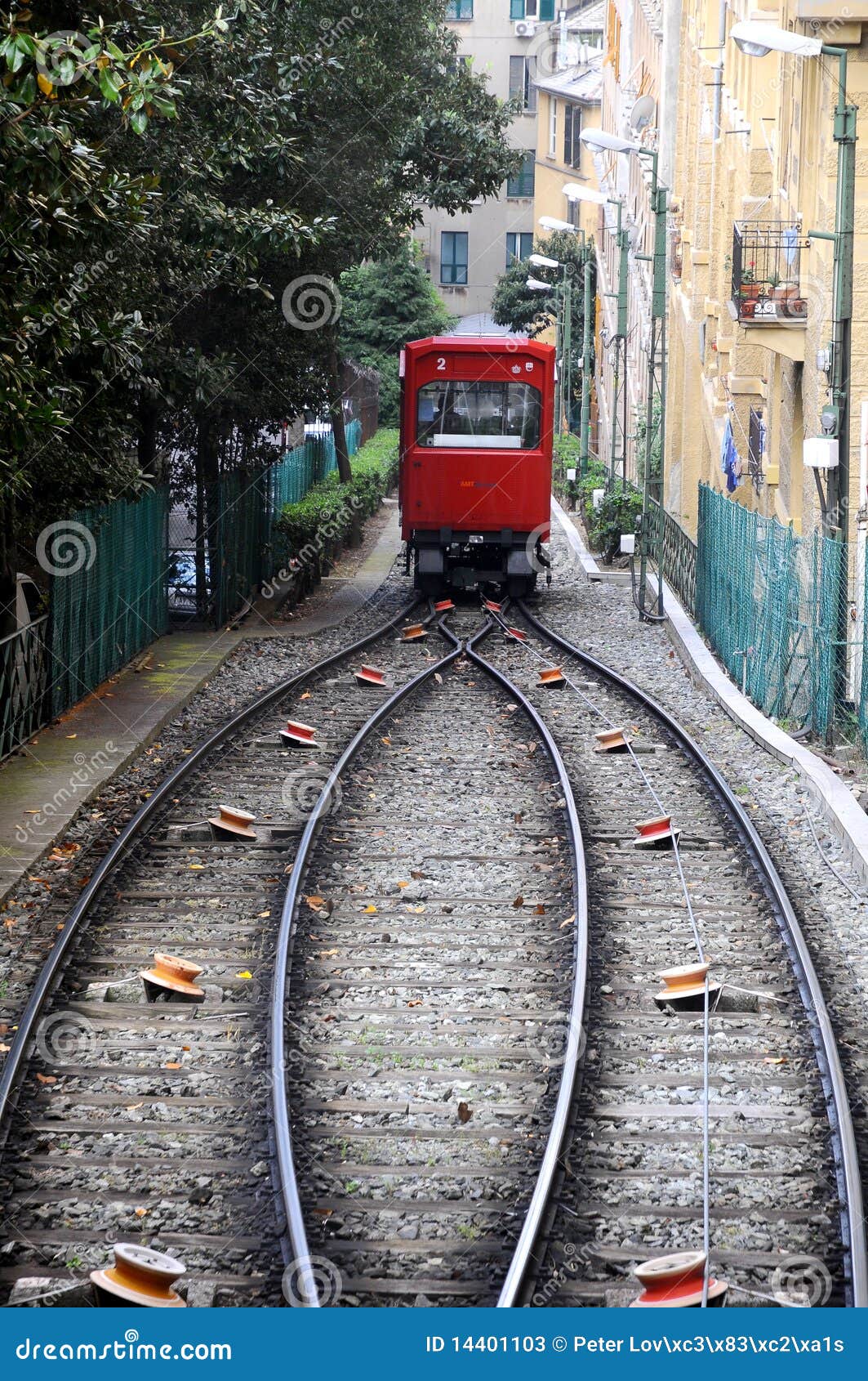 Metal Funicular Mechanism With Rotating Wheels. Lifting Elevator To The ...