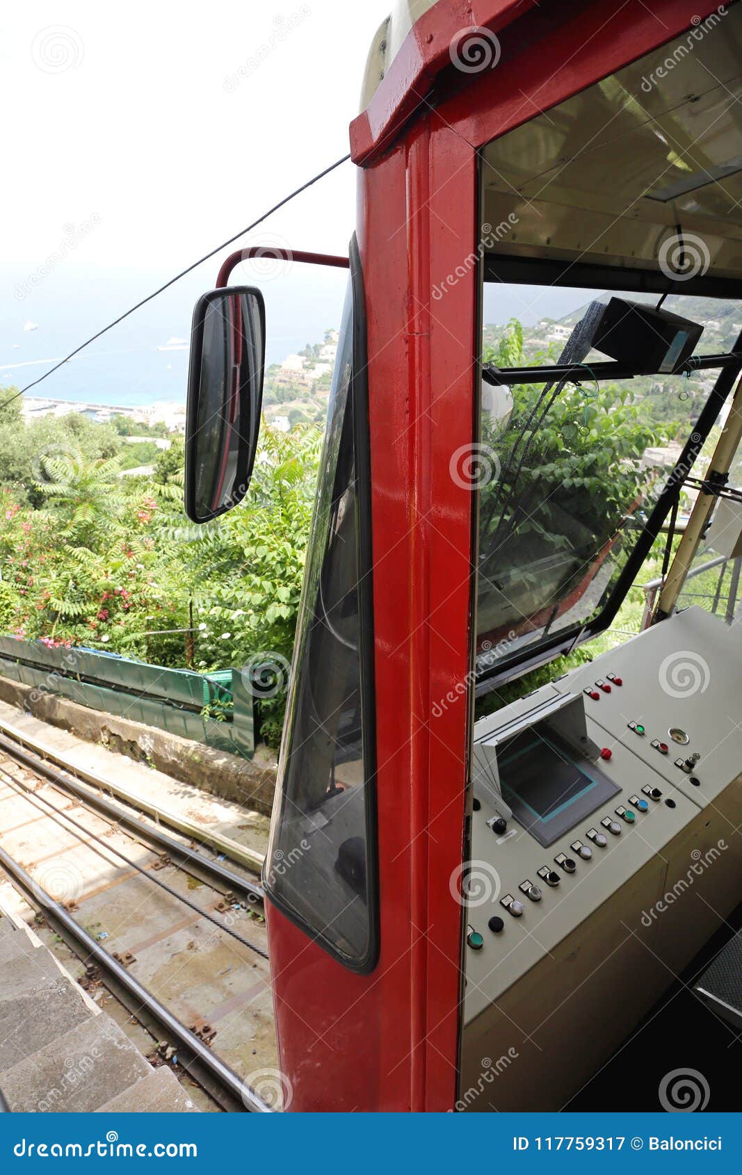 Funicular Cabin stock image. Image of tram, line, funicular - 117759317