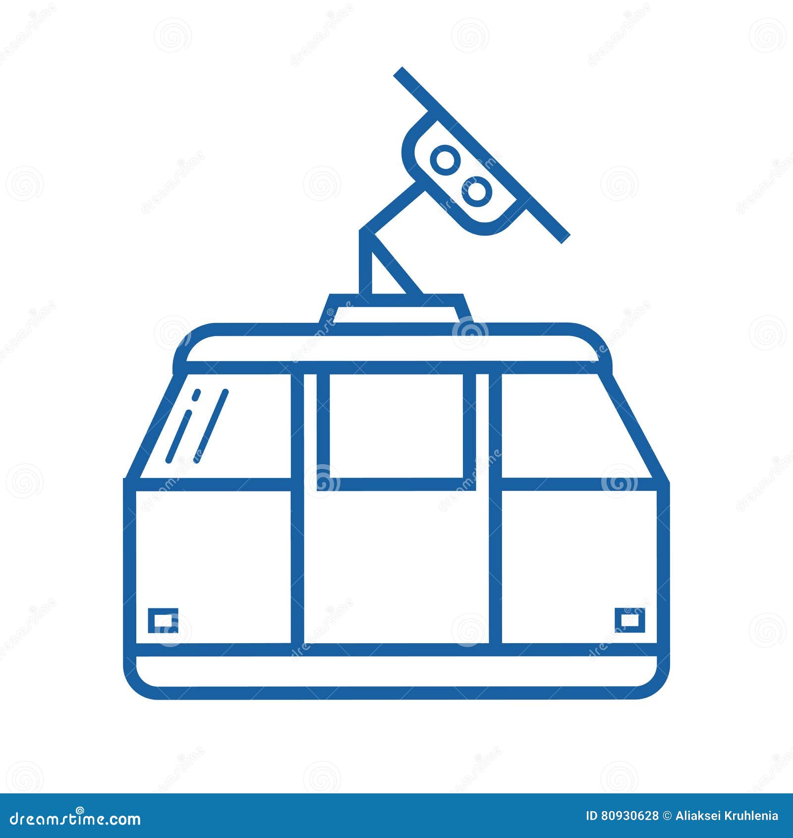 Funicular or Cable Car Vector Icon Stock Vector - Illustration of ...
