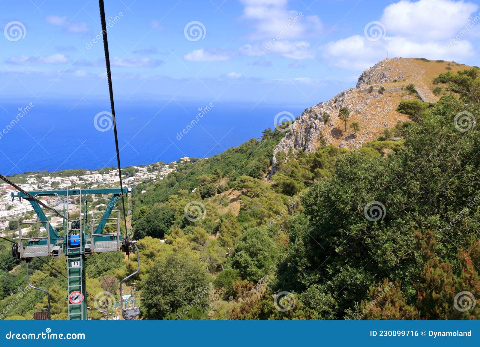Funicular Cable Cabins Winter Landscape Minimal Style Stock Photo ...
