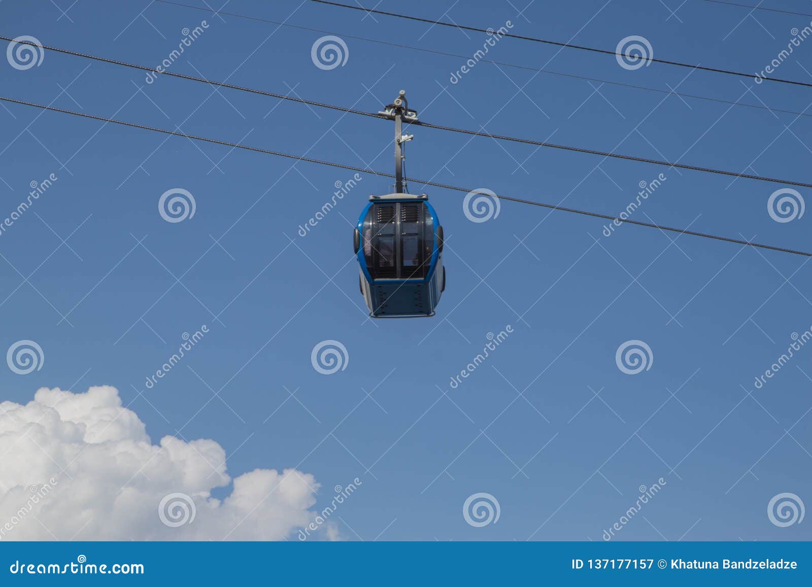 Funicular Cable Railway. Cable Car Transporting People Stock Image ...