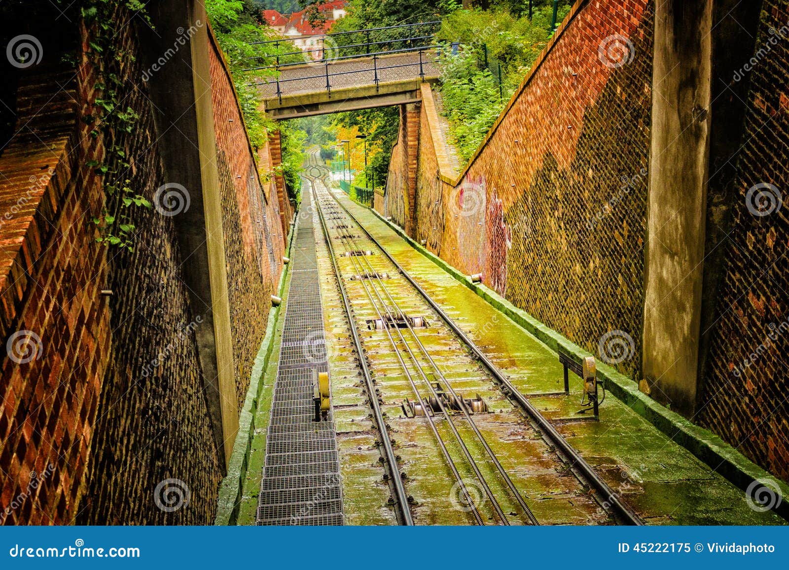 Funicular: cable railway stock image. Image of petrin - 45222175