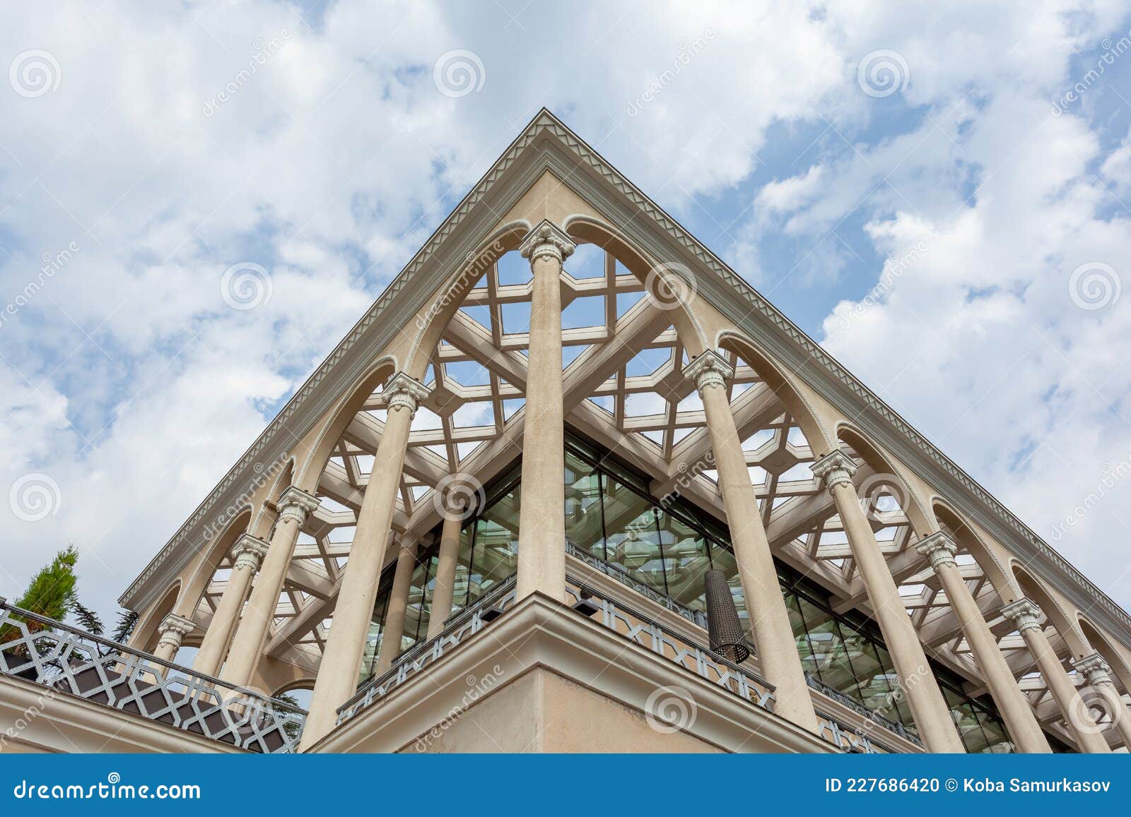 Funicular Complex in Mtatsminda Park Consisting of Restaurants and the ...