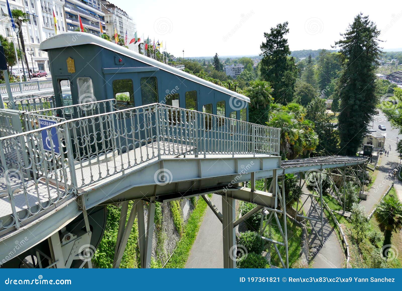 The Funicular Connecting the Upper Town and the Lower Town of Pau ...
