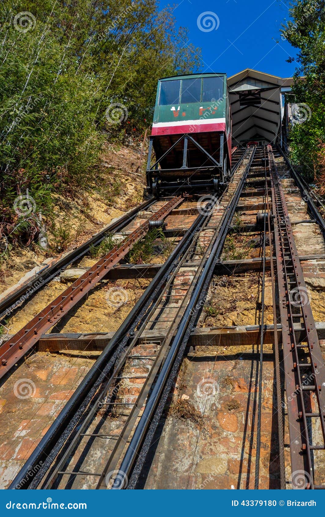 Funicular Going Up The Slope Stock Photography | CartoonDealer.com ...