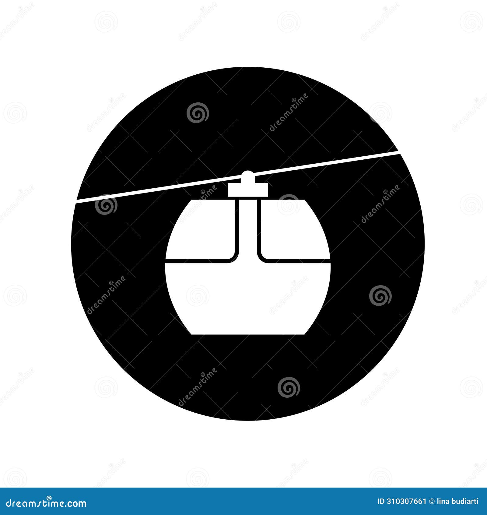 Funicular icon stock vector. Illustration of chairlift - 310307661