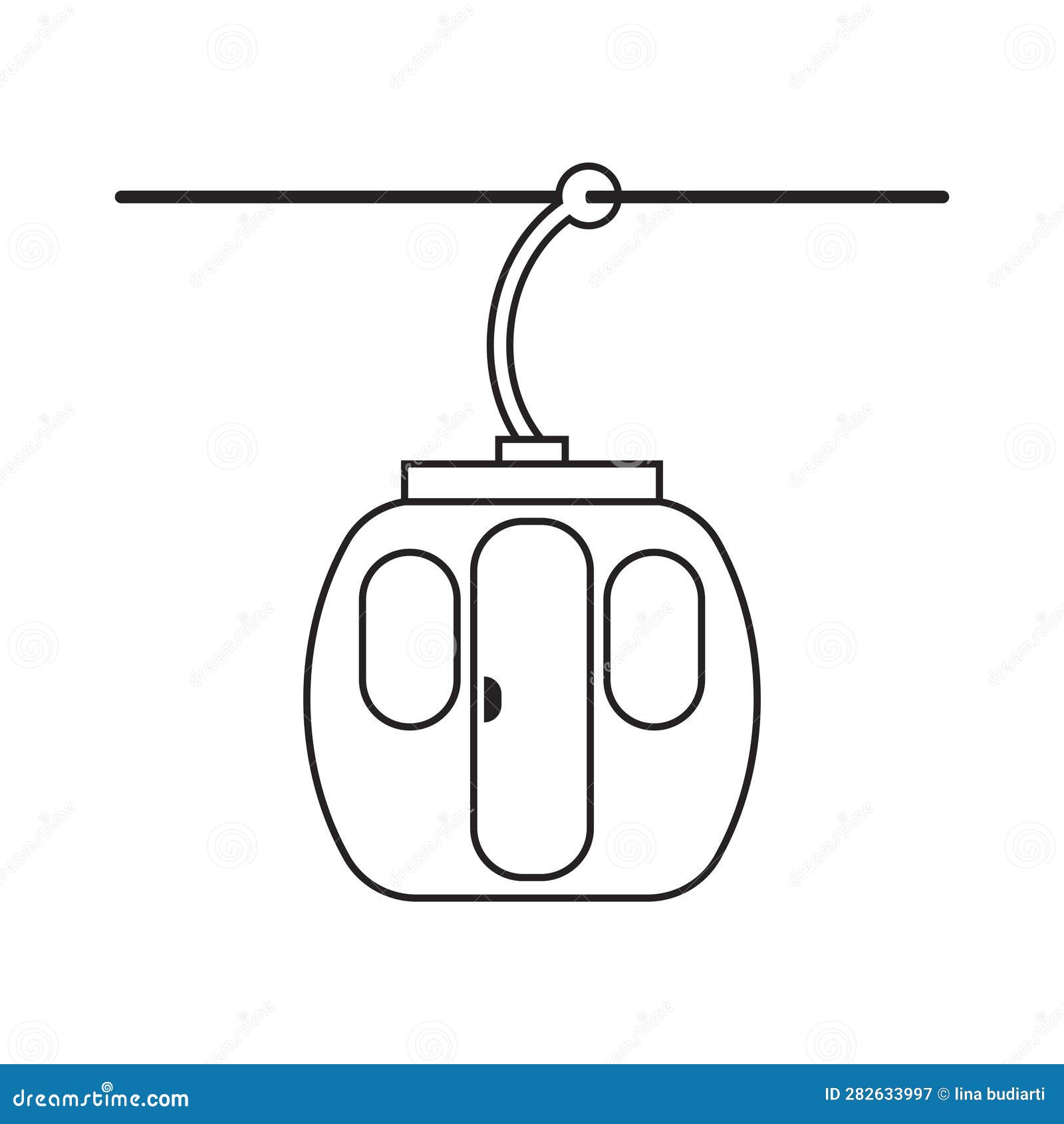 Funicular icon stock vector. Illustration of evening - 282633997