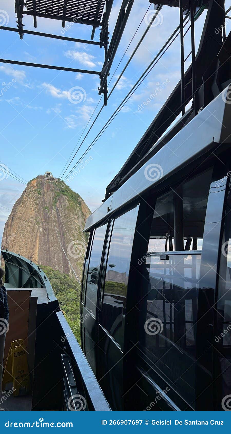 Funicular and mountain stock image. Image of mountains - 266907697