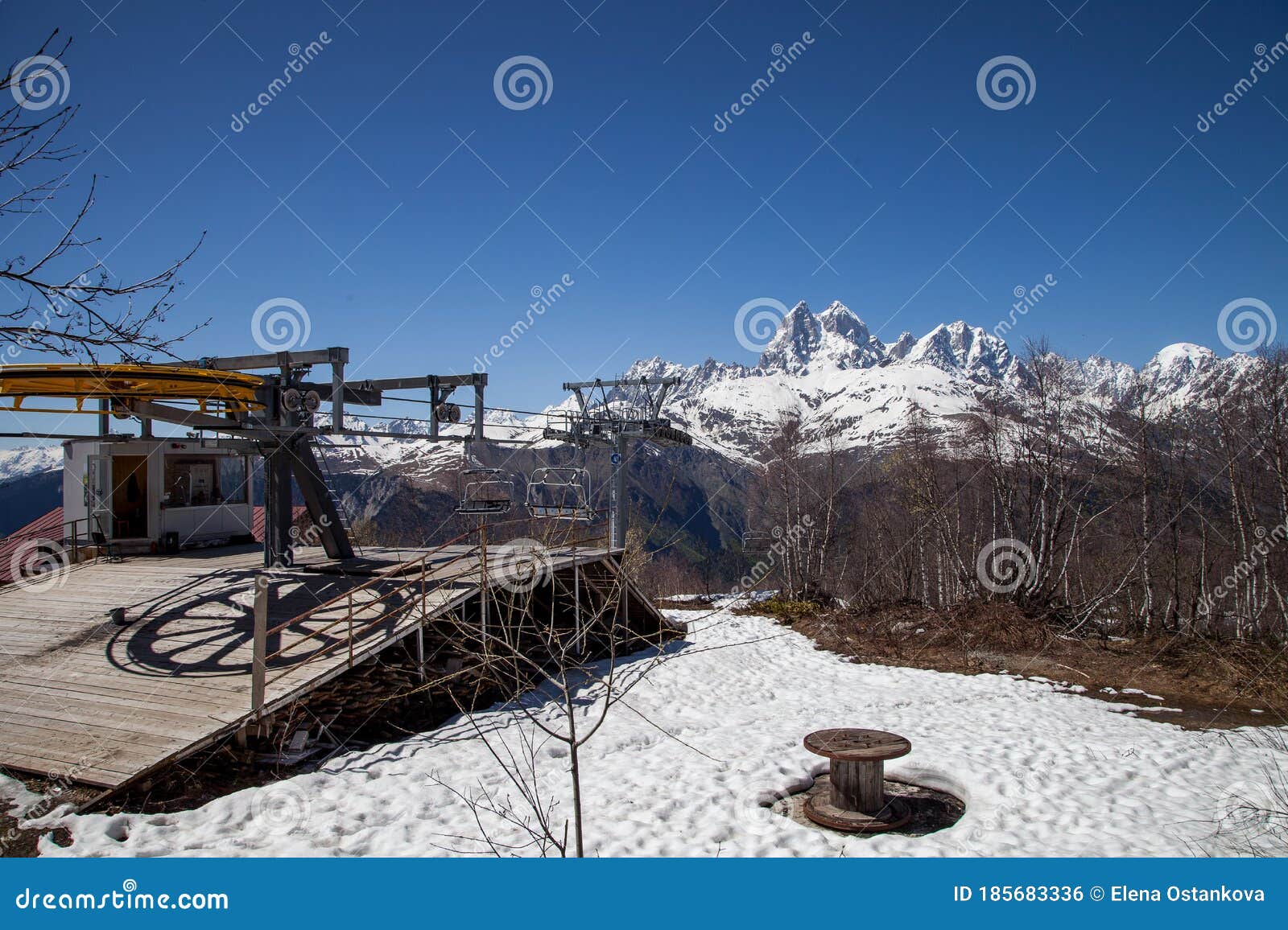 Funicular in the Mountains of Georgia Stock Photo - Image of rock ...