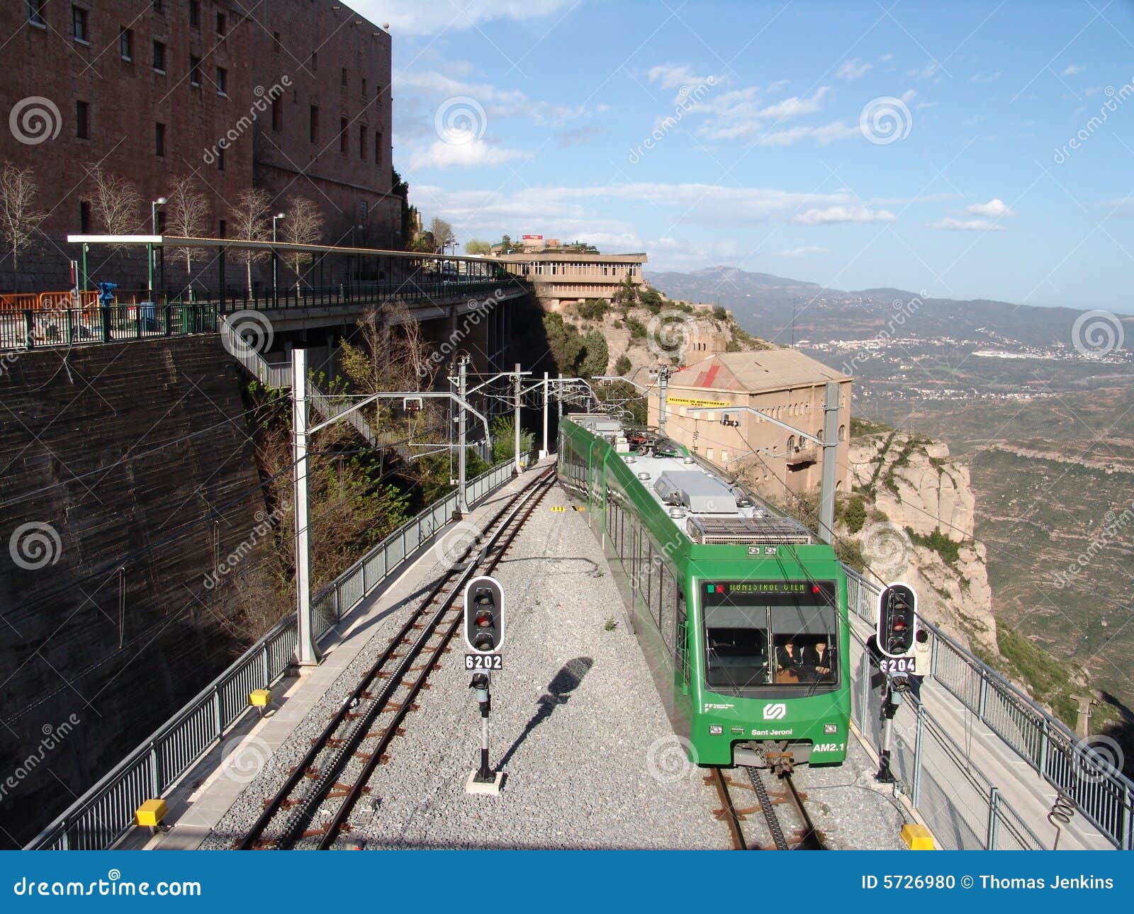 Funicular Na Montanha De Montserrat Em Spain Foto de Stock - Imagem de ...