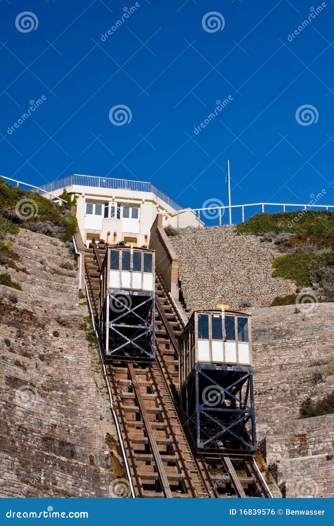 Funicular Railway stock photo. Image of blue, coast, shortcut - 16839576