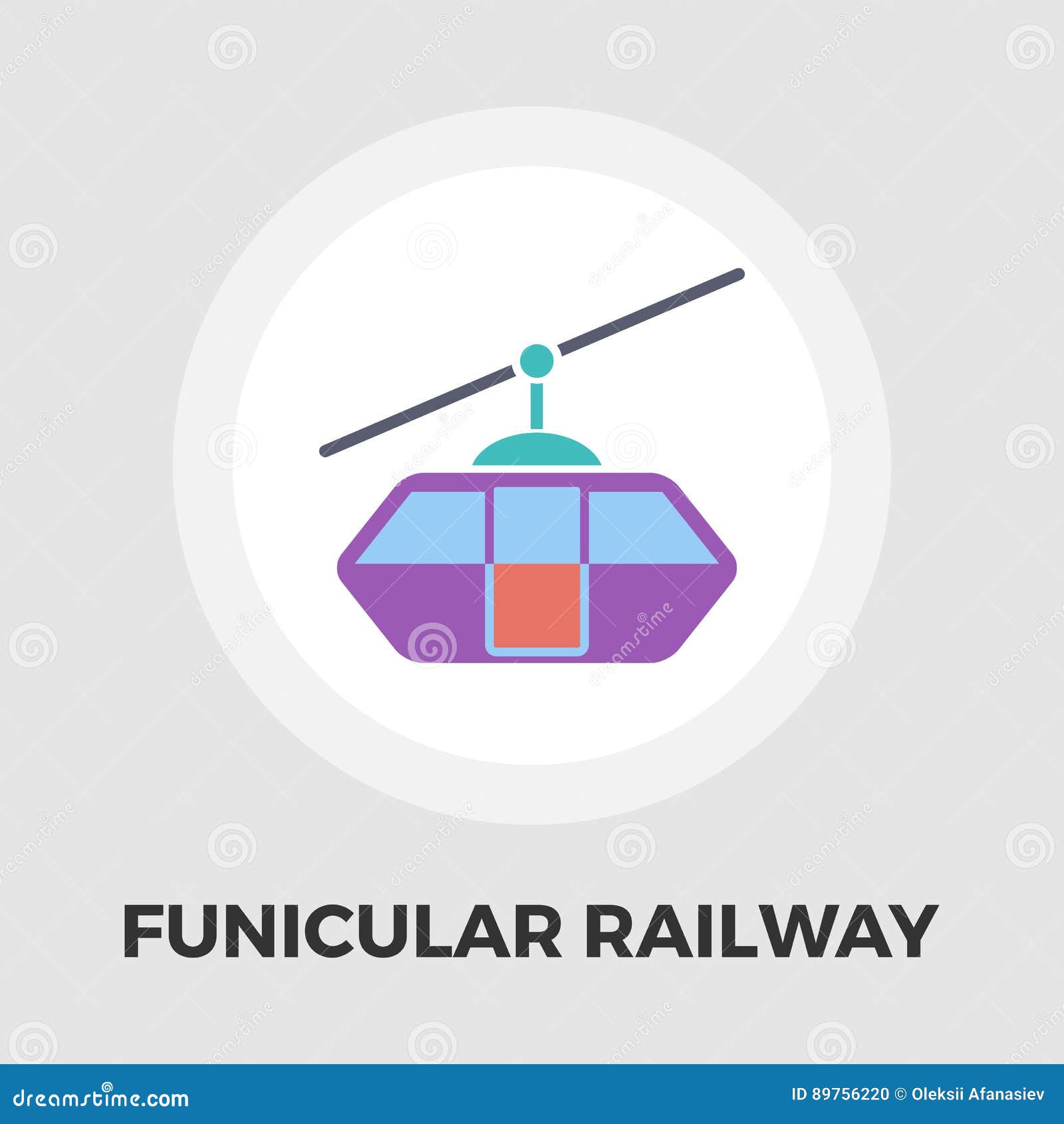 Funicular Railway Vector Illustration | CartoonDealer.com #92417880