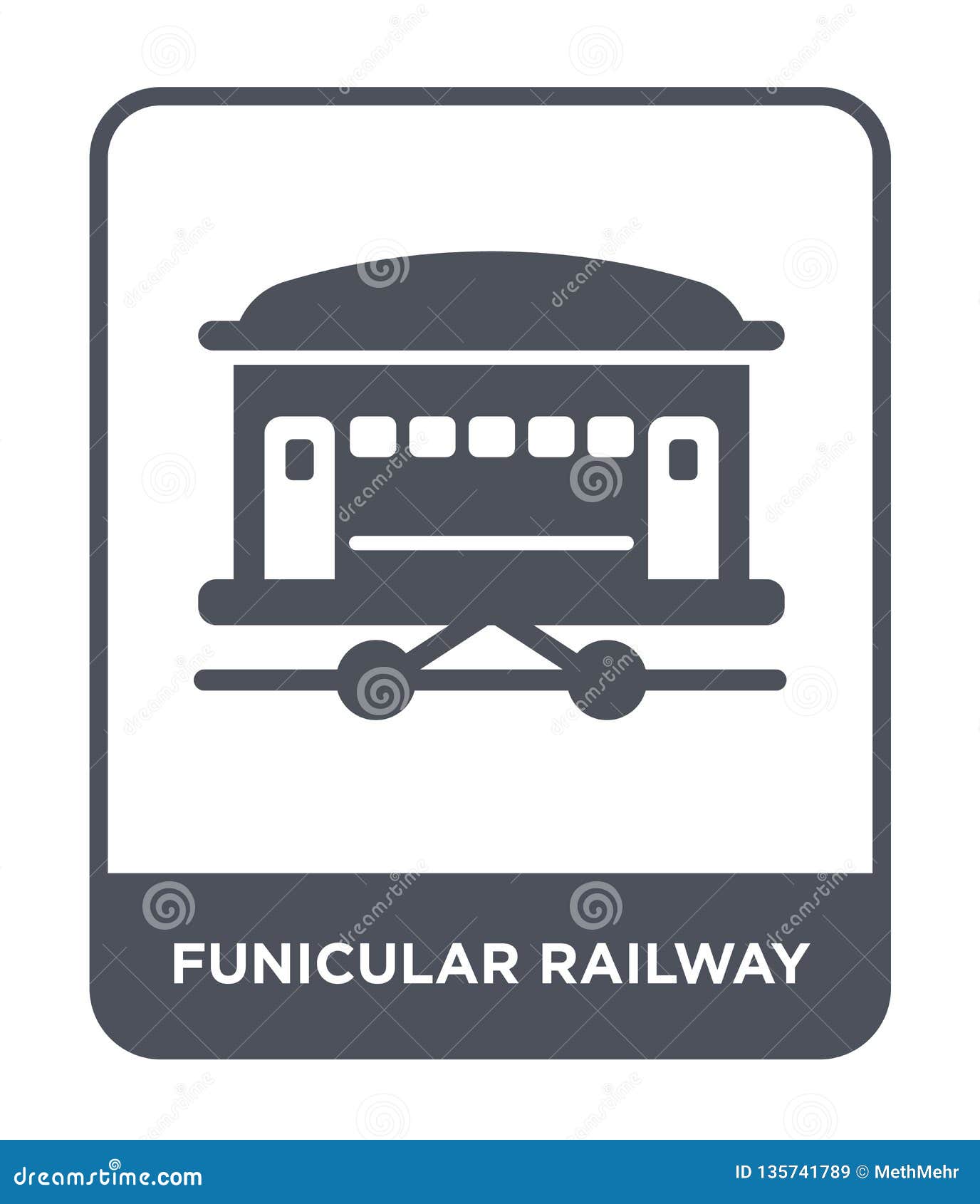 Funicular Railway Icon. Trendy Funicular Railway Logo Concept On ...