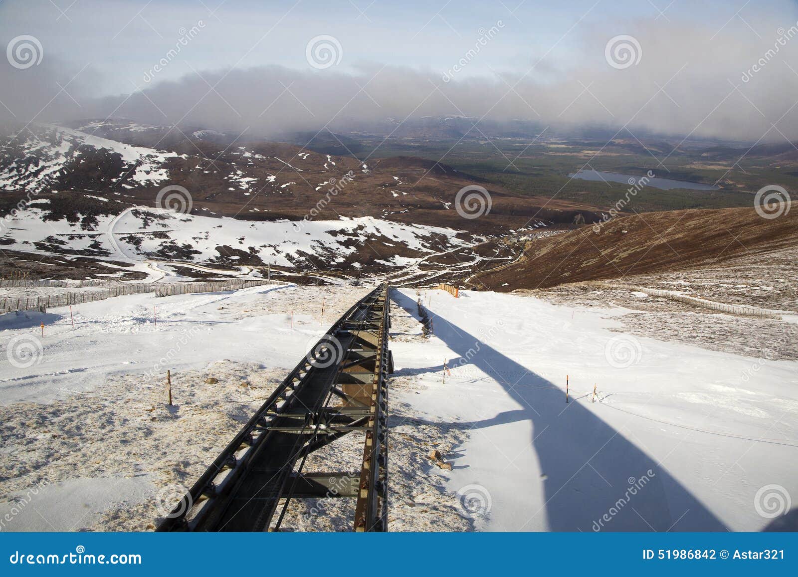 Funicular railway track stock photo. Image of cable, dusk - 51986842