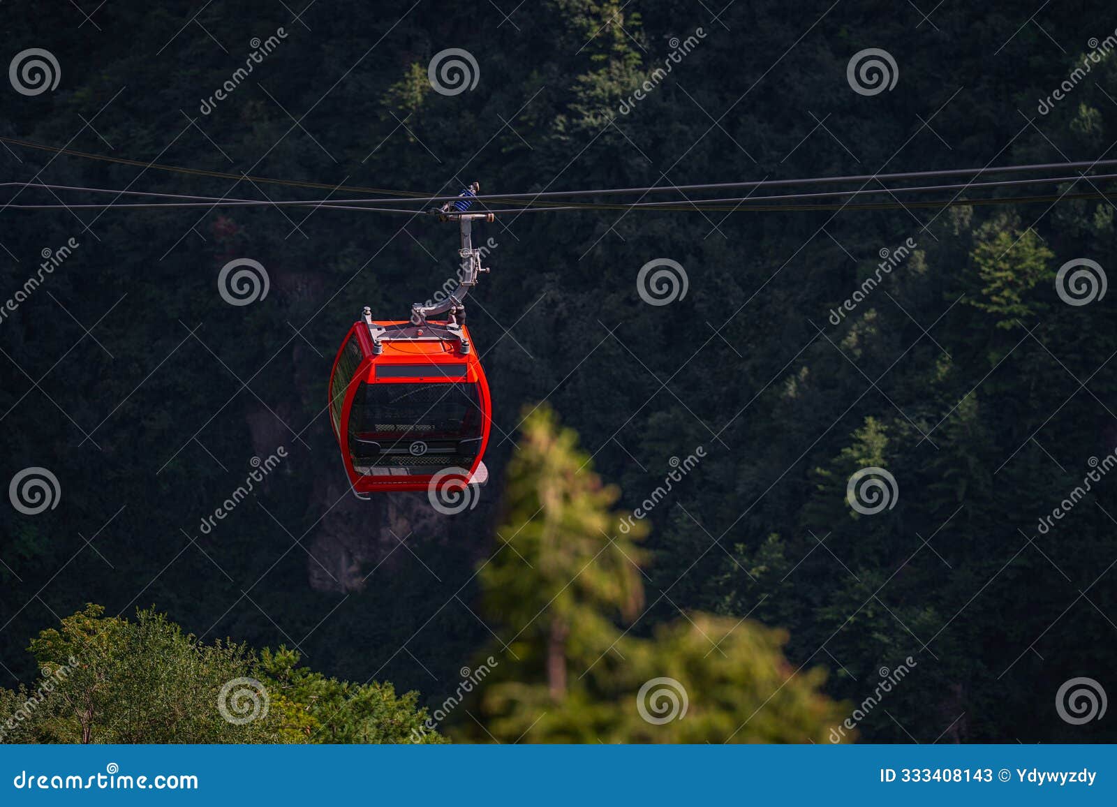 Funicular Railway in the Valley Stock Image - Image of jungle, green ...