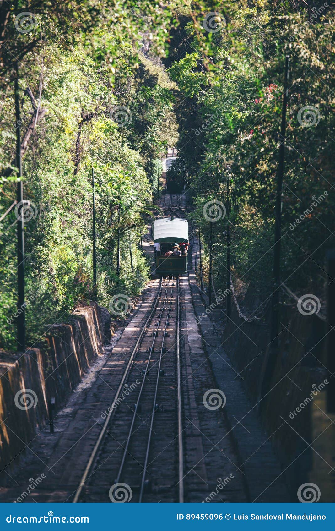 Funicular of Santiago stock photo. Image of cristasup3 - 89459096