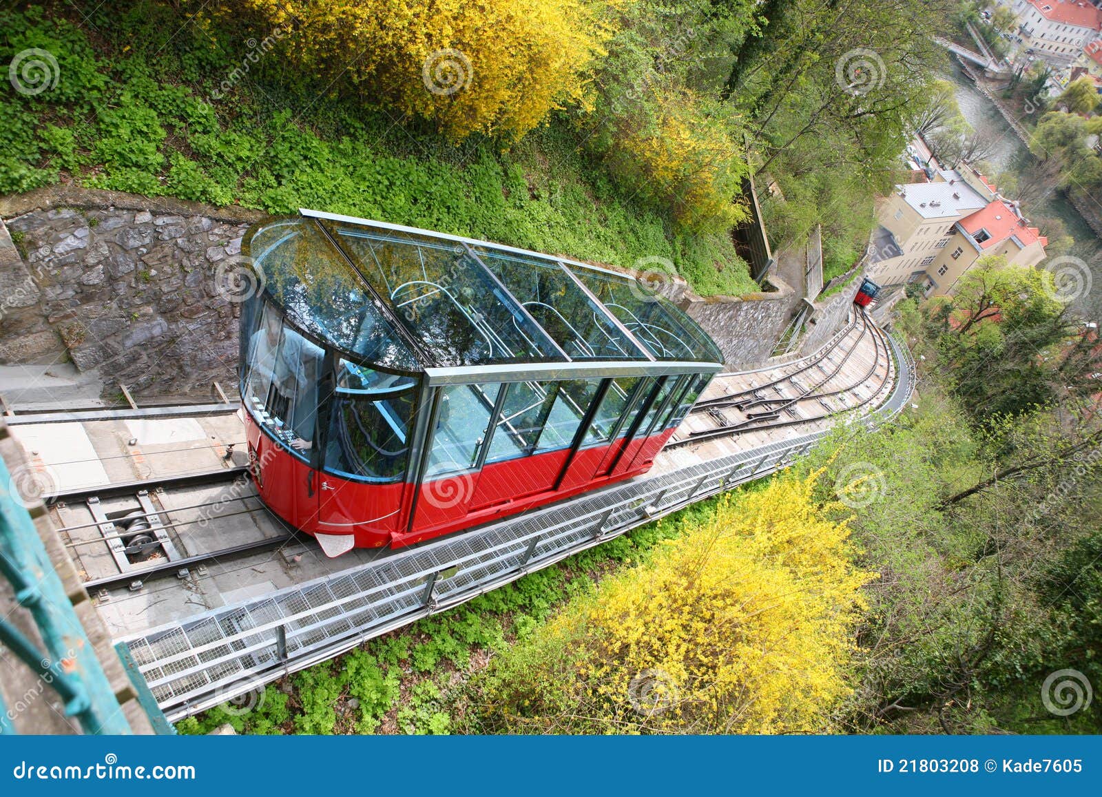 Funicular To Castle Hill in Graz Stock Photo - Image of bergbahn ...