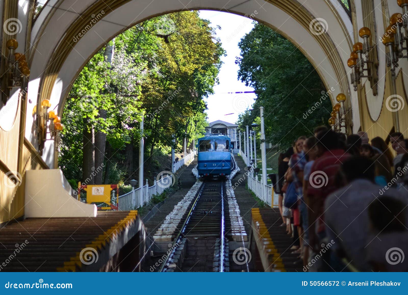 Funicular Ride Up On The Mountain For Skiers Royalty-Free Stock ...