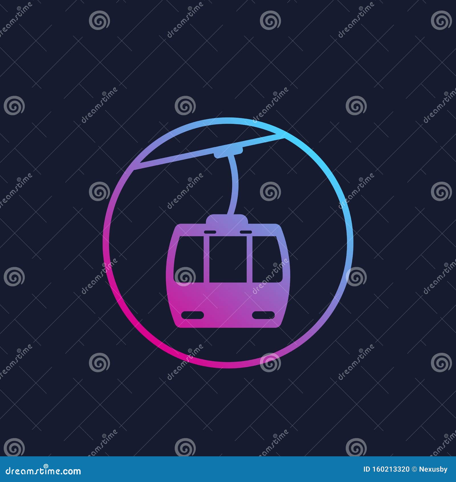 Funicular vector icon stock vector. Illustration of line - 160213320