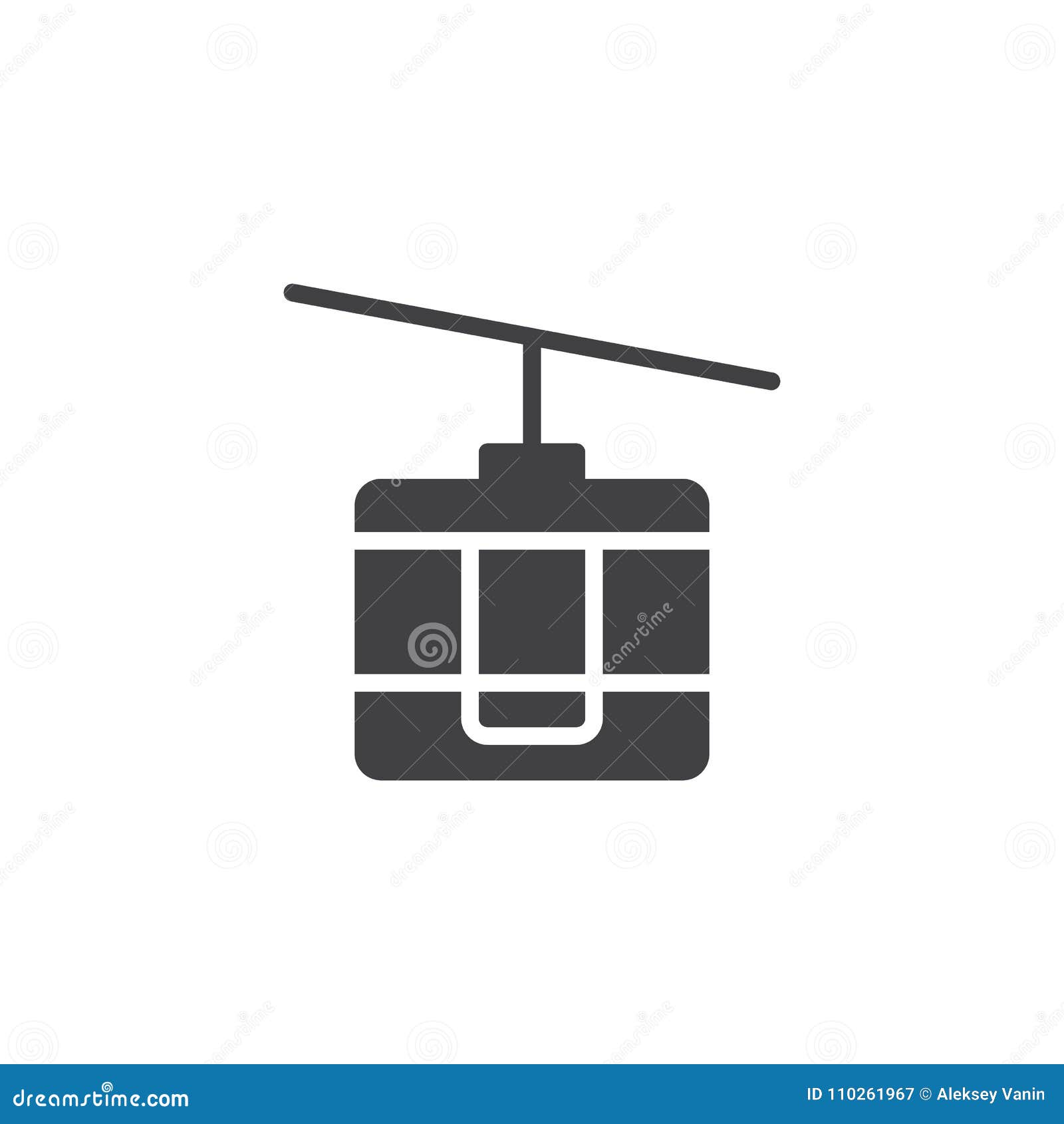 Funicular vector icon stock vector. Illustration of pictogram - 110261967