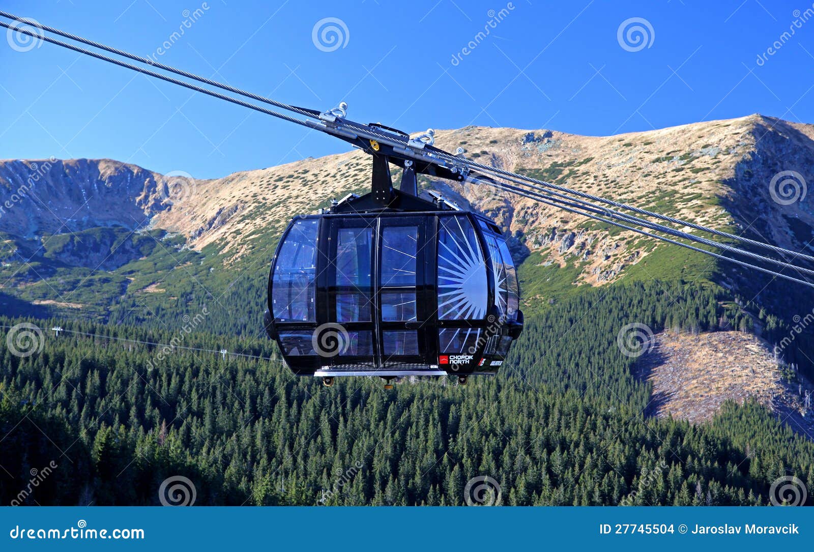 Funitel - modern cableway stock photo. Image of carpathian - 27745504