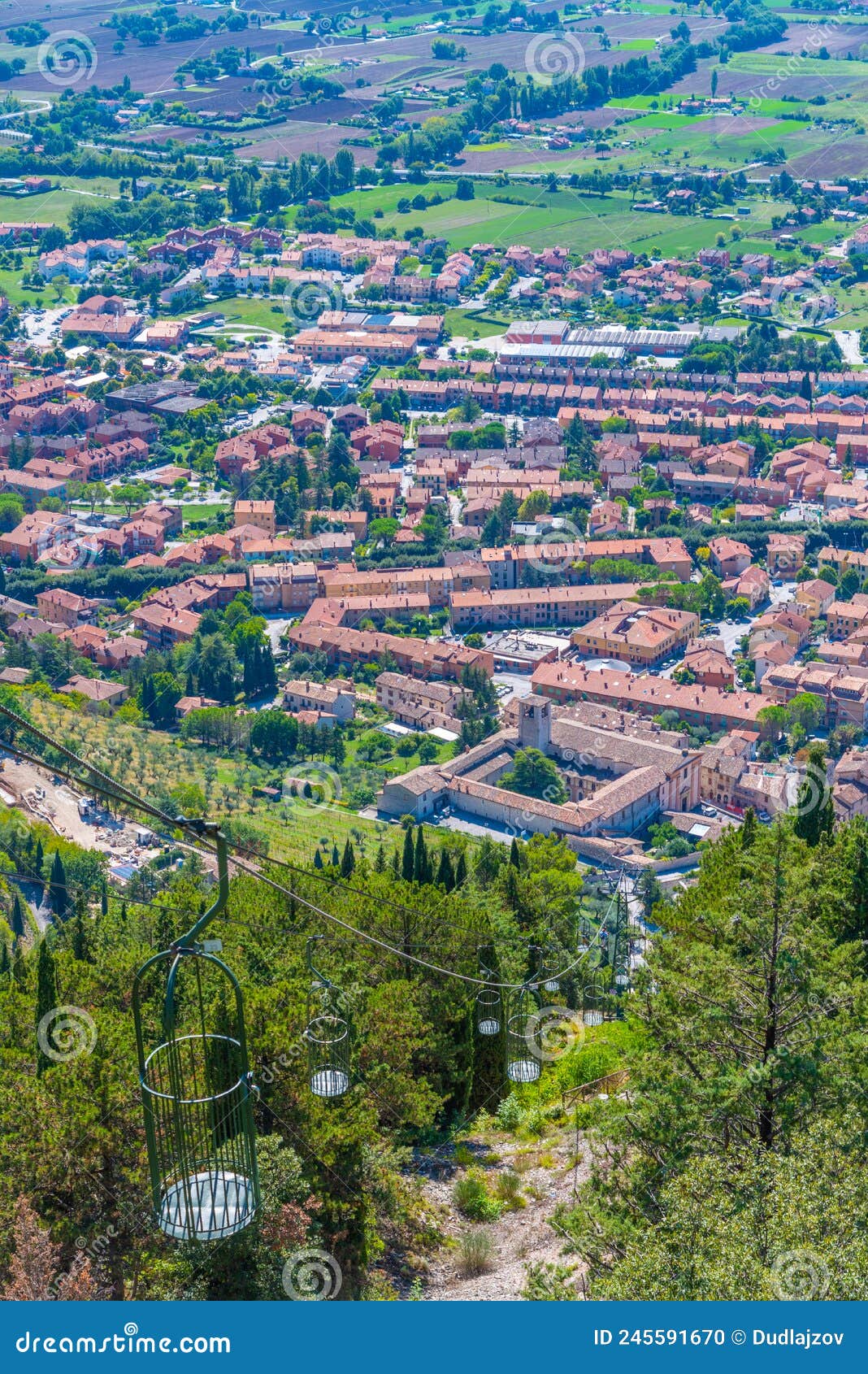 Funivia Colle Eletto in Gubbio, Italy Stock Photo - Image of travel ...
