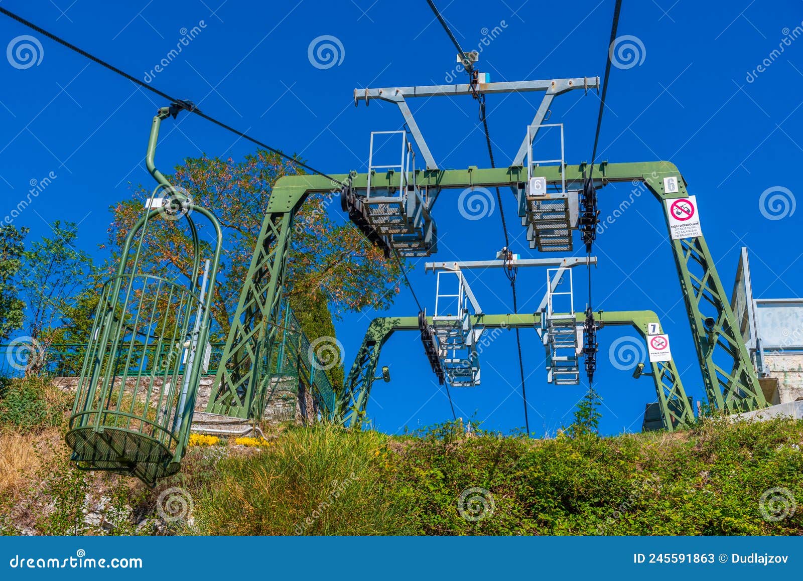 Funivia Colle Eletto in Gubbio, Italy Stock Image - Image of visitor ...