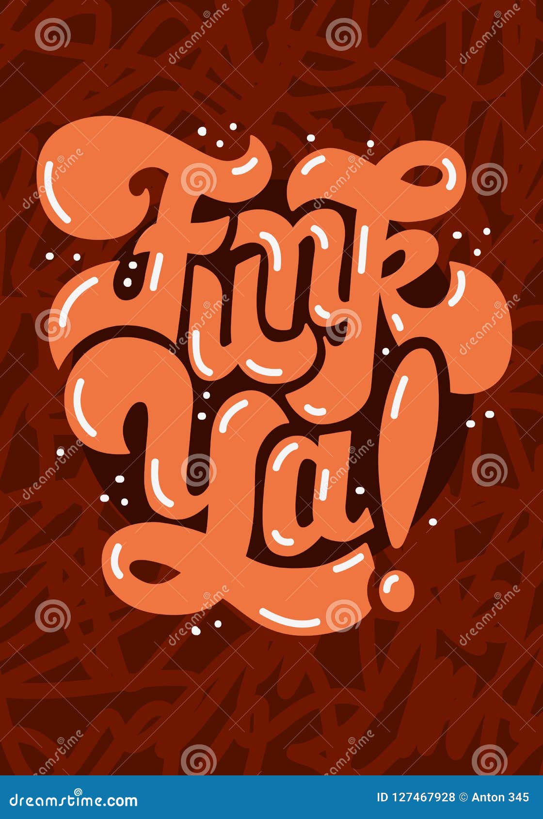 Funk Music Poster. Cartoon Vector Illustration | CartoonDealer.com ...