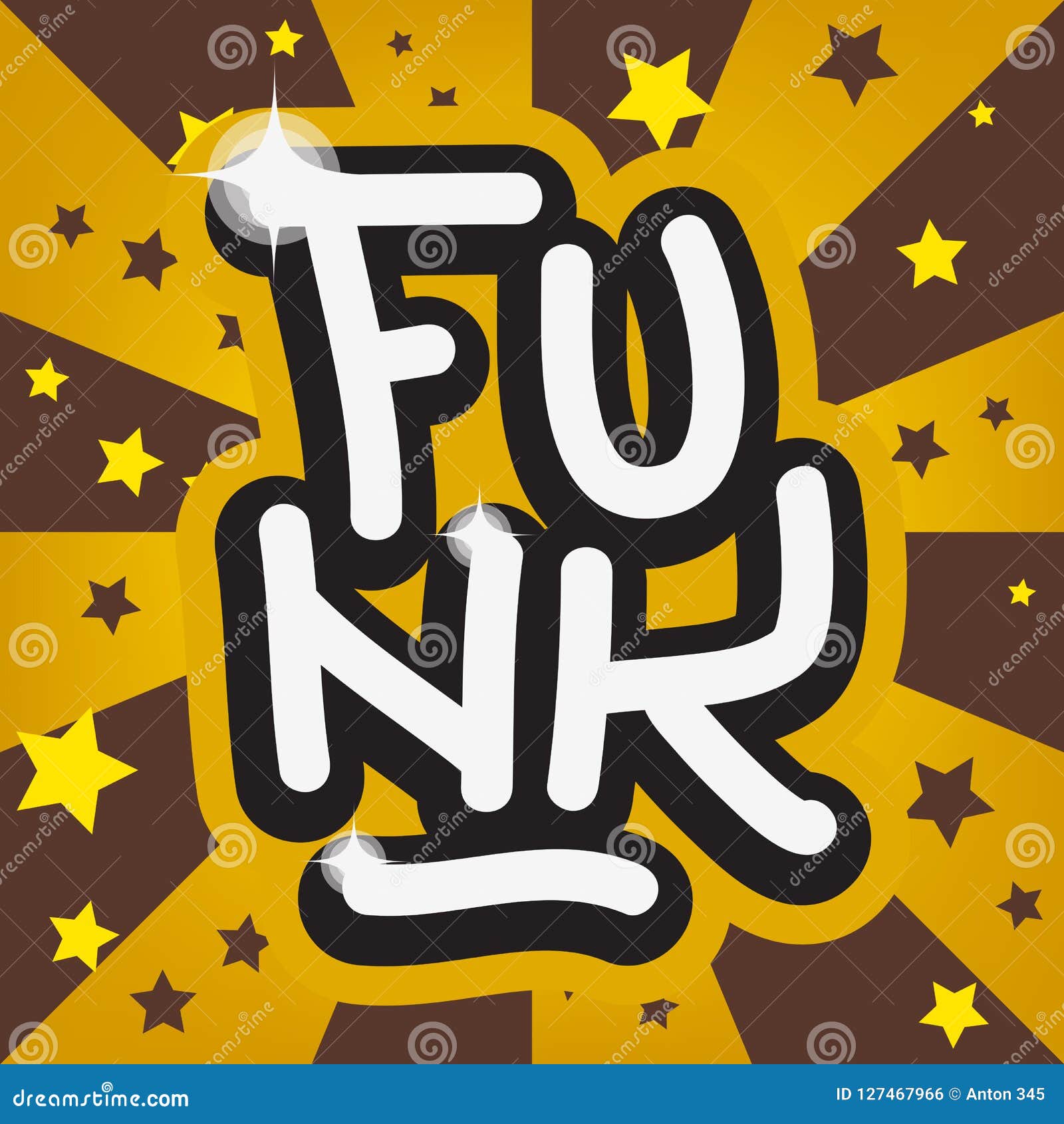 Funk Music Lettering Type Design Vector Image Stock Vector ...
