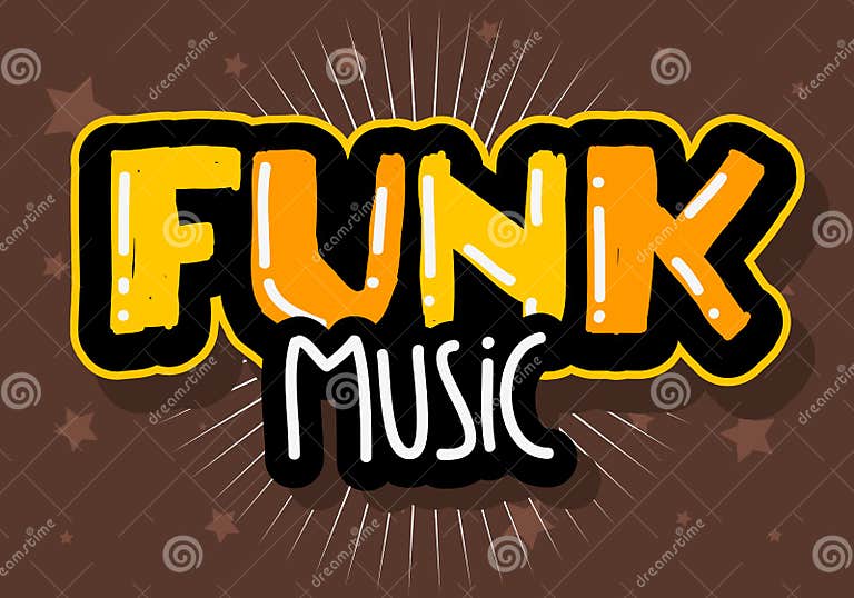 Funk Music Lettering Type Design Vector Image Stock Vector ...