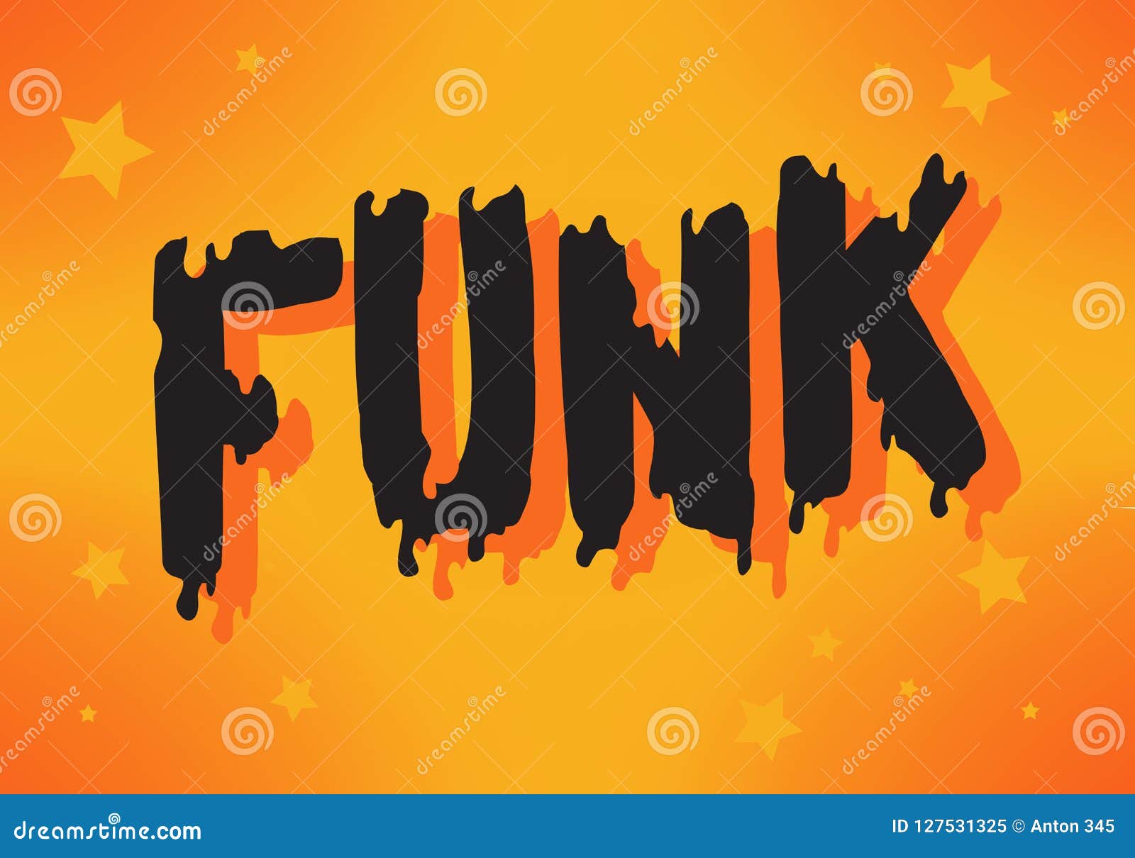 Funk Music Lettering Type Design Vector Image Stock Vector ...