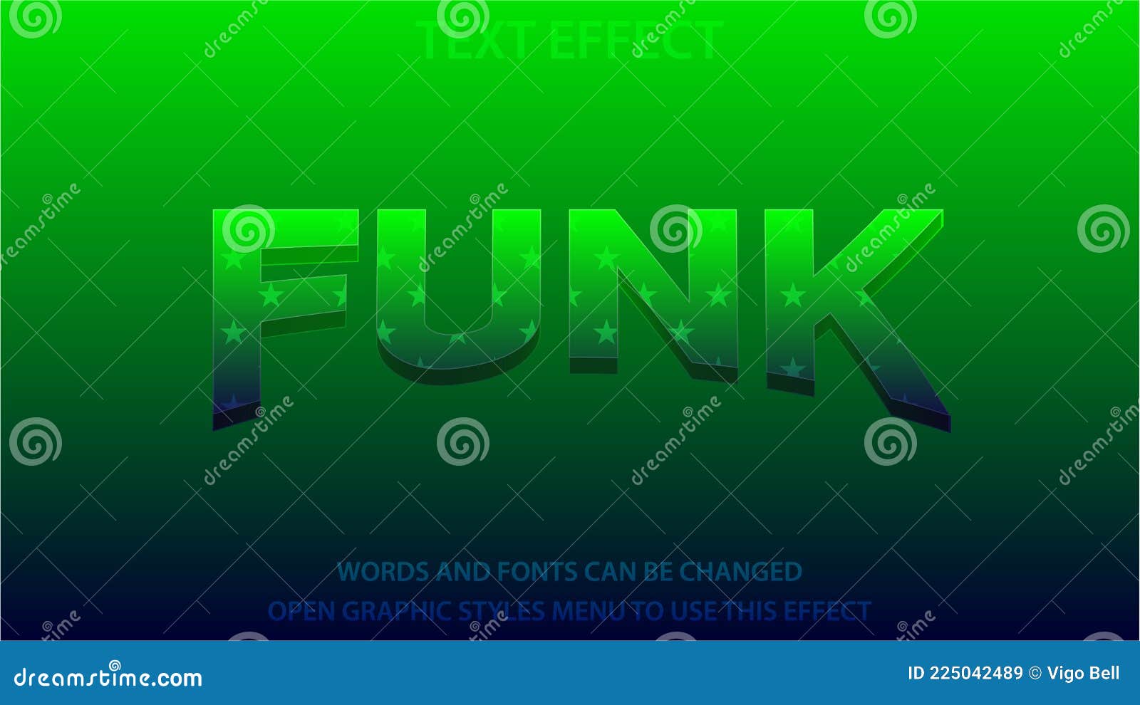 Funk Text Effect Template. Editable Stock Vector - Illustration of ...