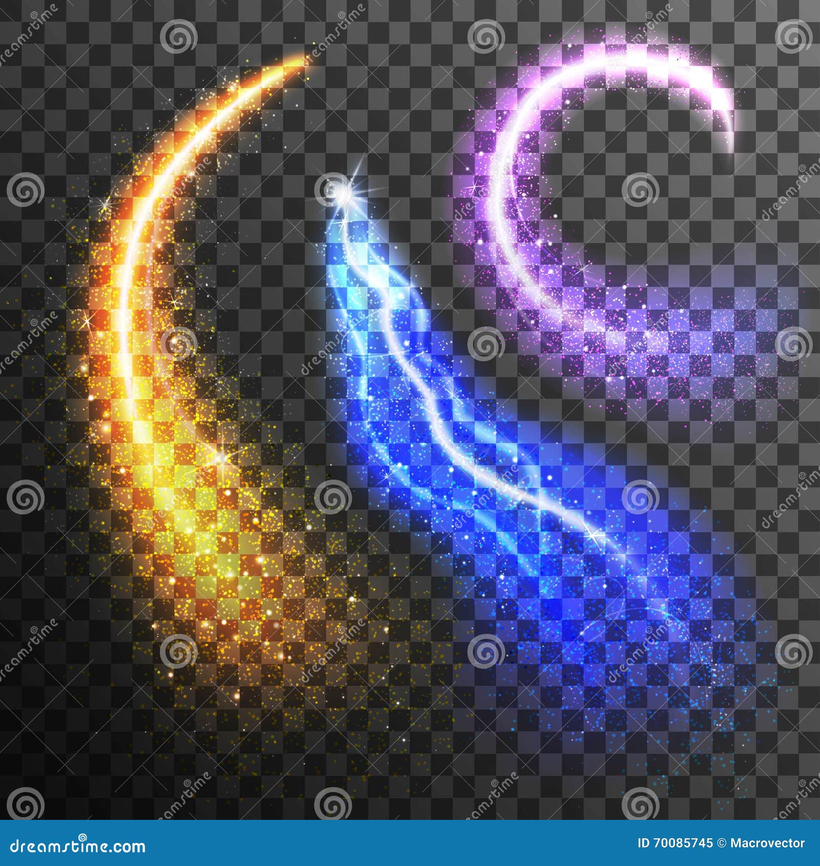 Funkeln-Partikel-transparenter Satz Vektor Abbildung - Illustration von ...