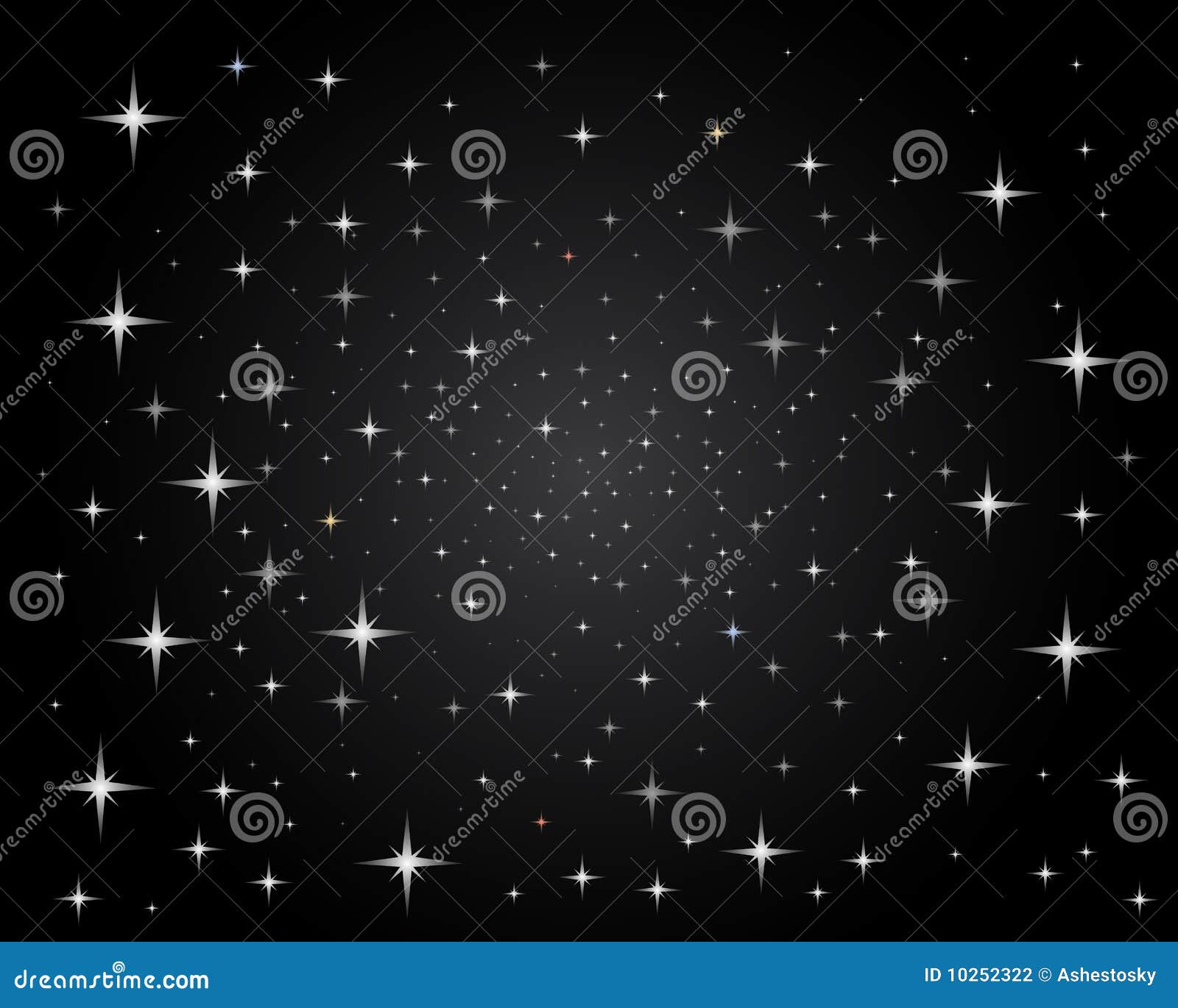 Funkelnder Heller Stern-nächtlicher Himmel Vektor Abbildung ...
