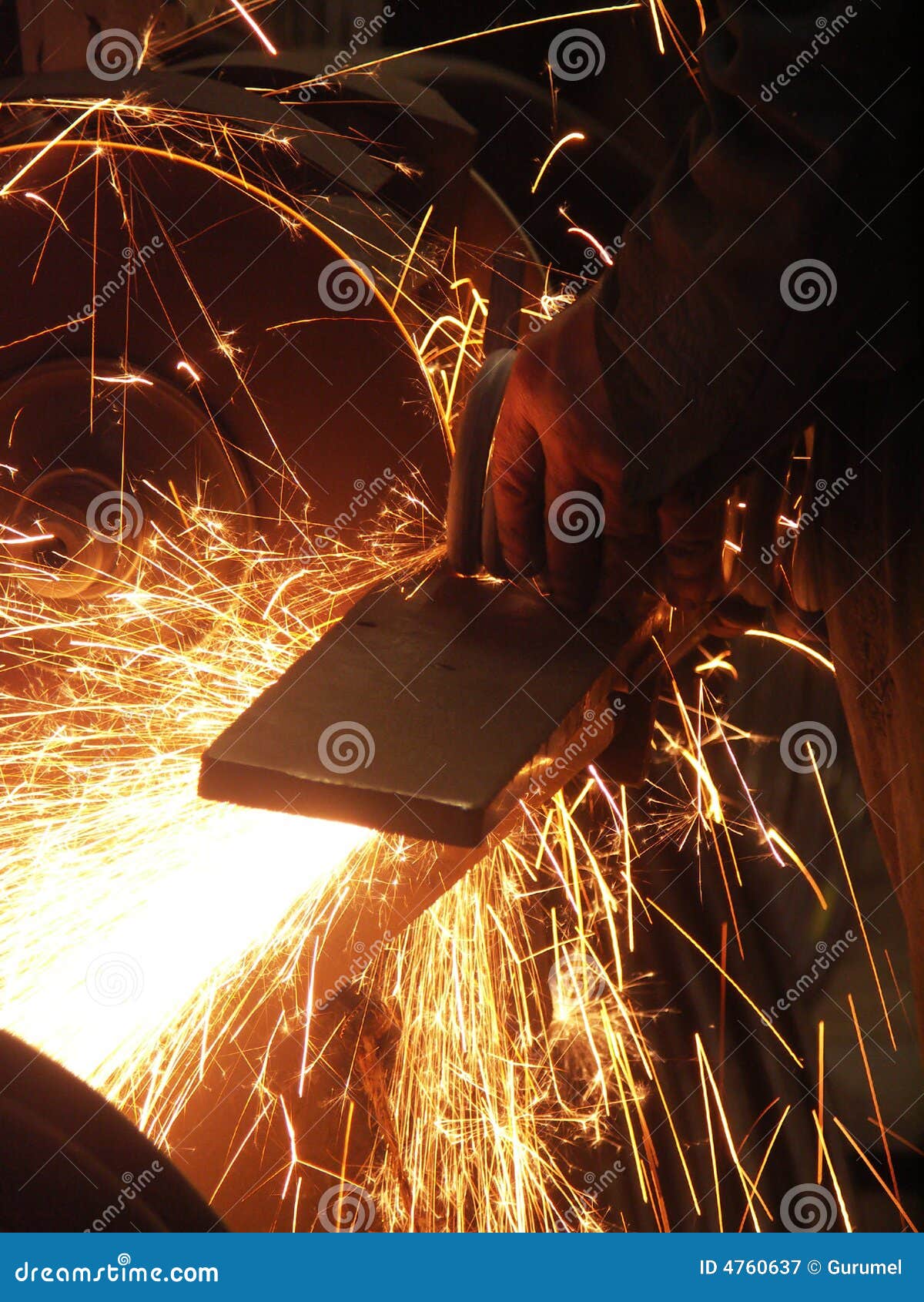 Funken stockbild. Bild von schleifer, hell, metallverarbeitung - 4760637
