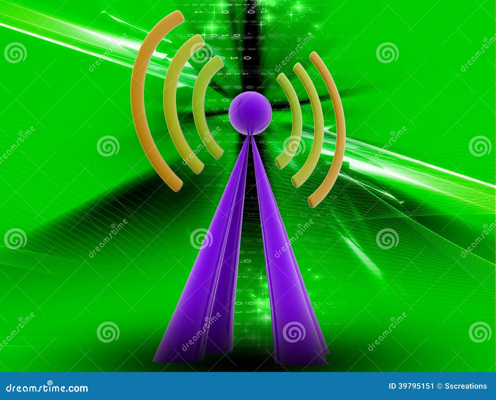 Funksignal stock abbildung. Illustration von bahnhof - 39795151