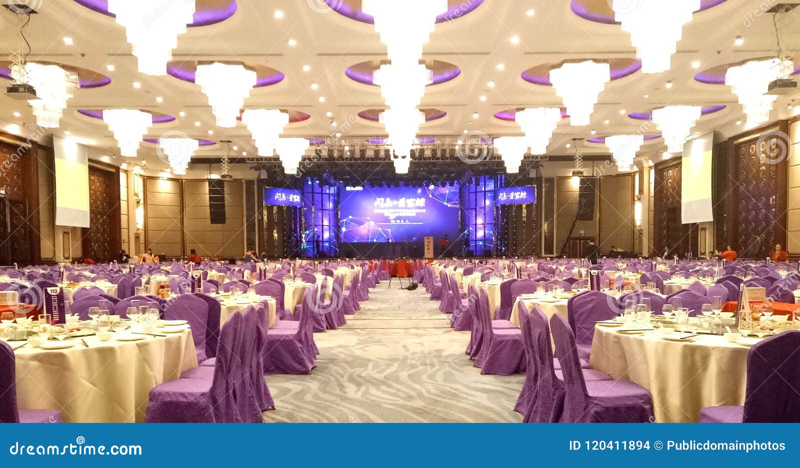 Funktion Hall, Lila, Bankett, Balsal Bild. Bild: 120411894