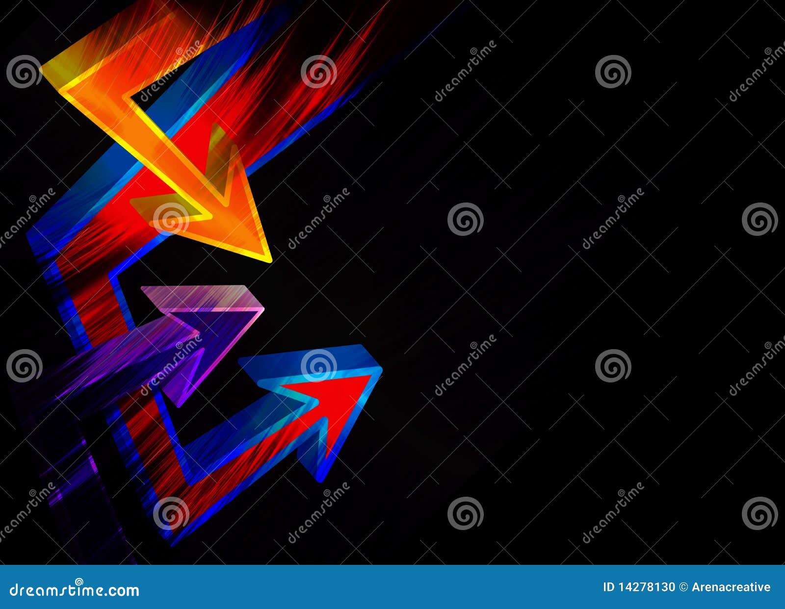 Funky 3D Arrows Layout stock illustration. Illustration of copyspace ...