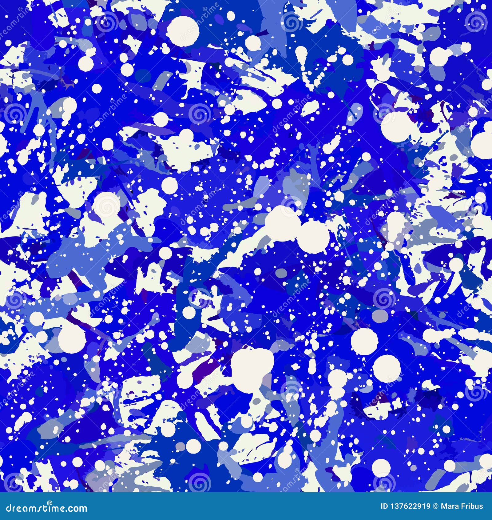 Funky Abstract Color Paint Splashes Seamless Pattern Stock Vector ...