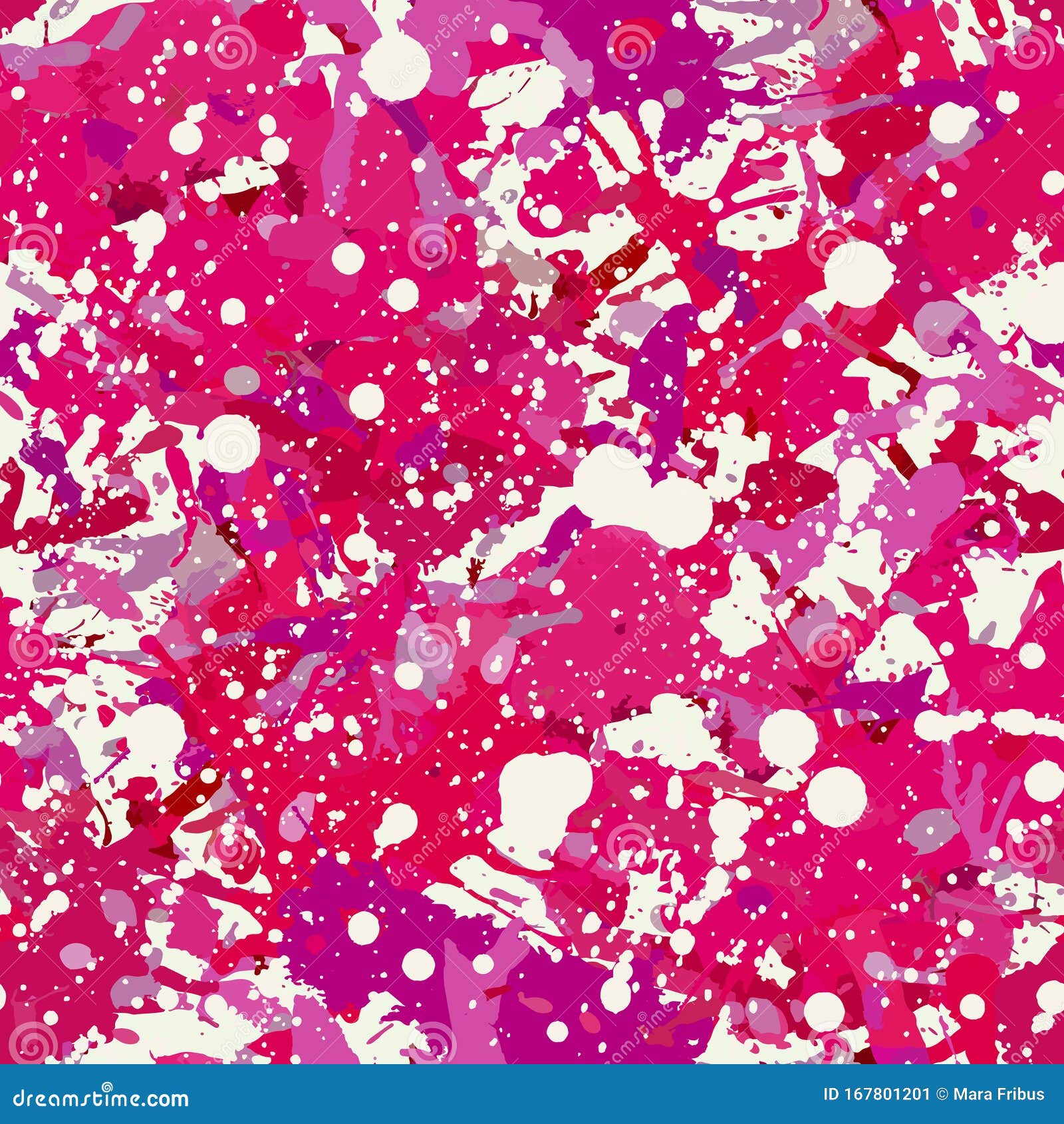 Funky Abstract Color Paint Splashes Seamless Pattern Stock Vector ...