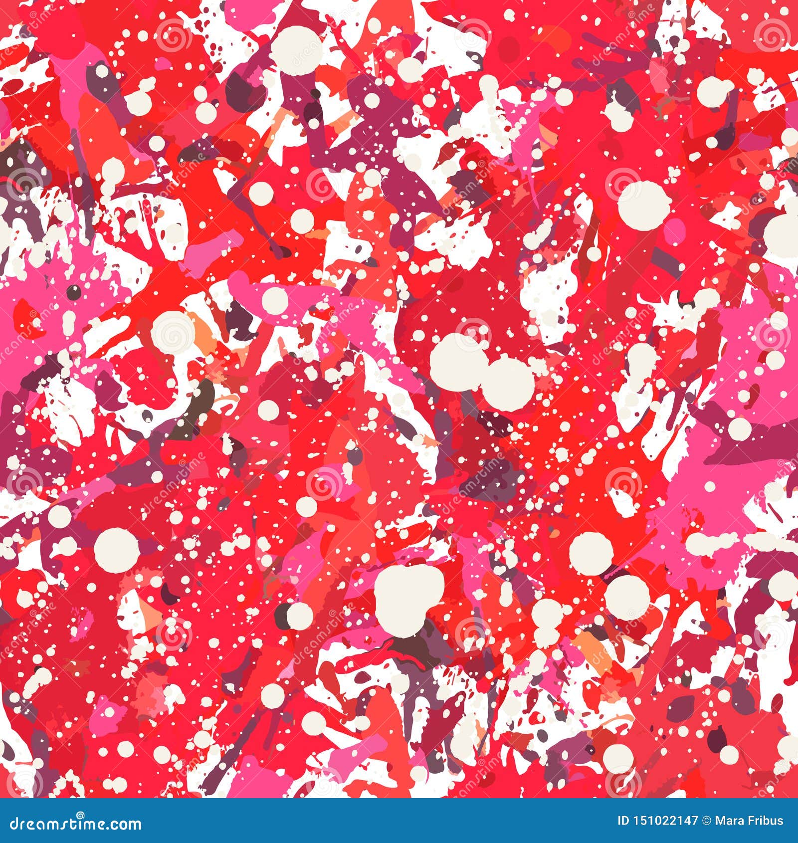 Funky Abstract Color Paint Splashes Seamless Pattern Stock Vector ...