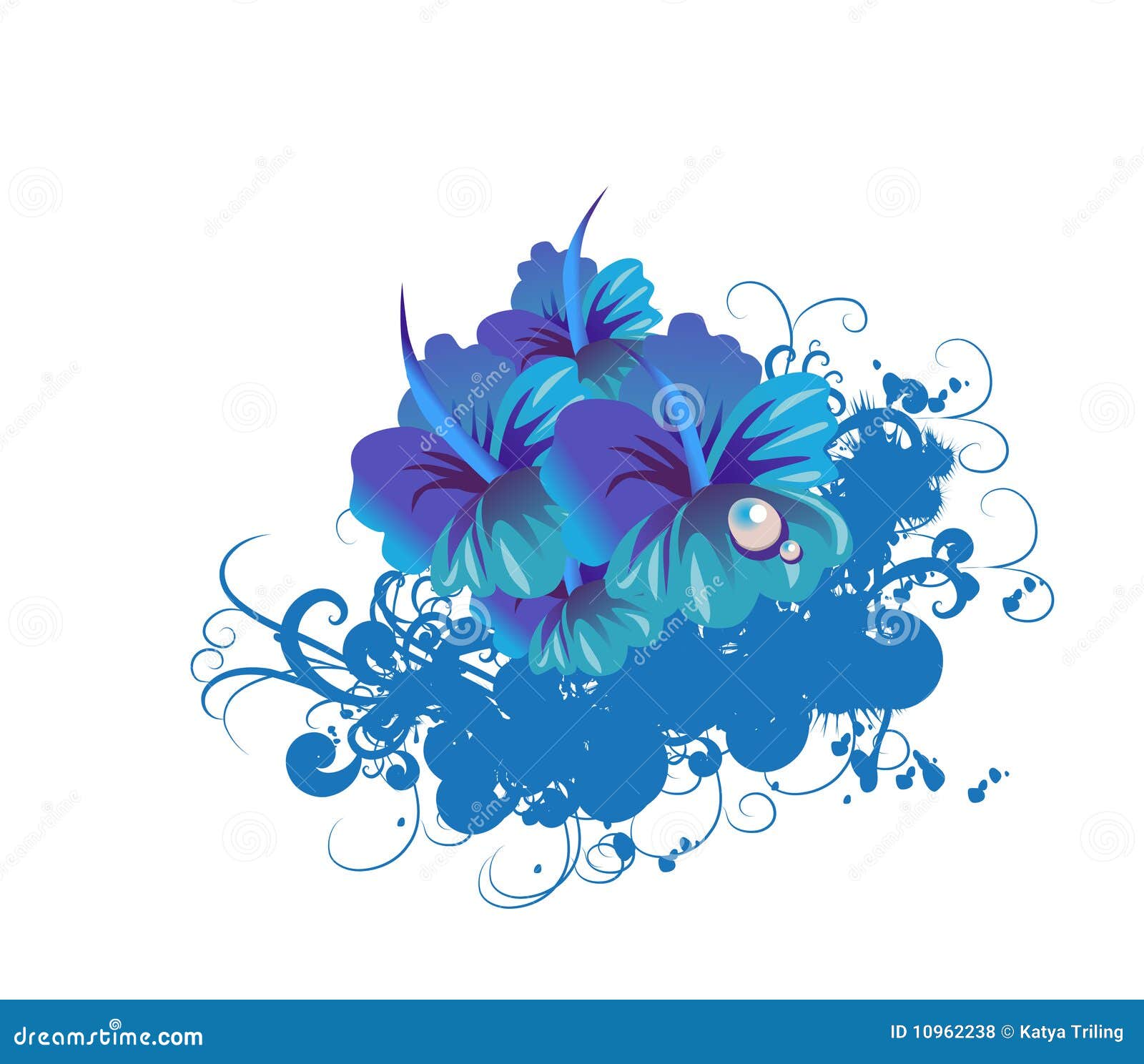 Funky abstract flower stock vector. Illustration of flower - 10962238
