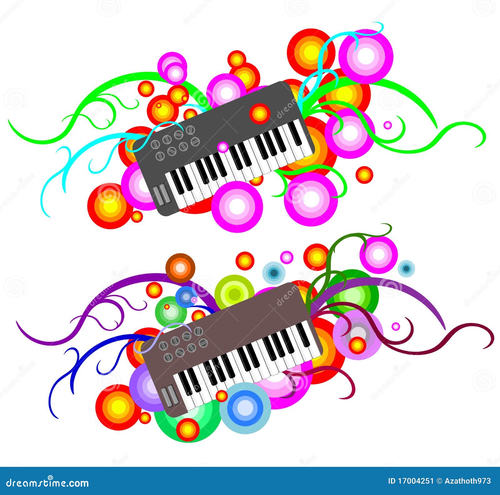 Funky Abstract Music Keyboard Stock Vector - Illustration of decoration ...