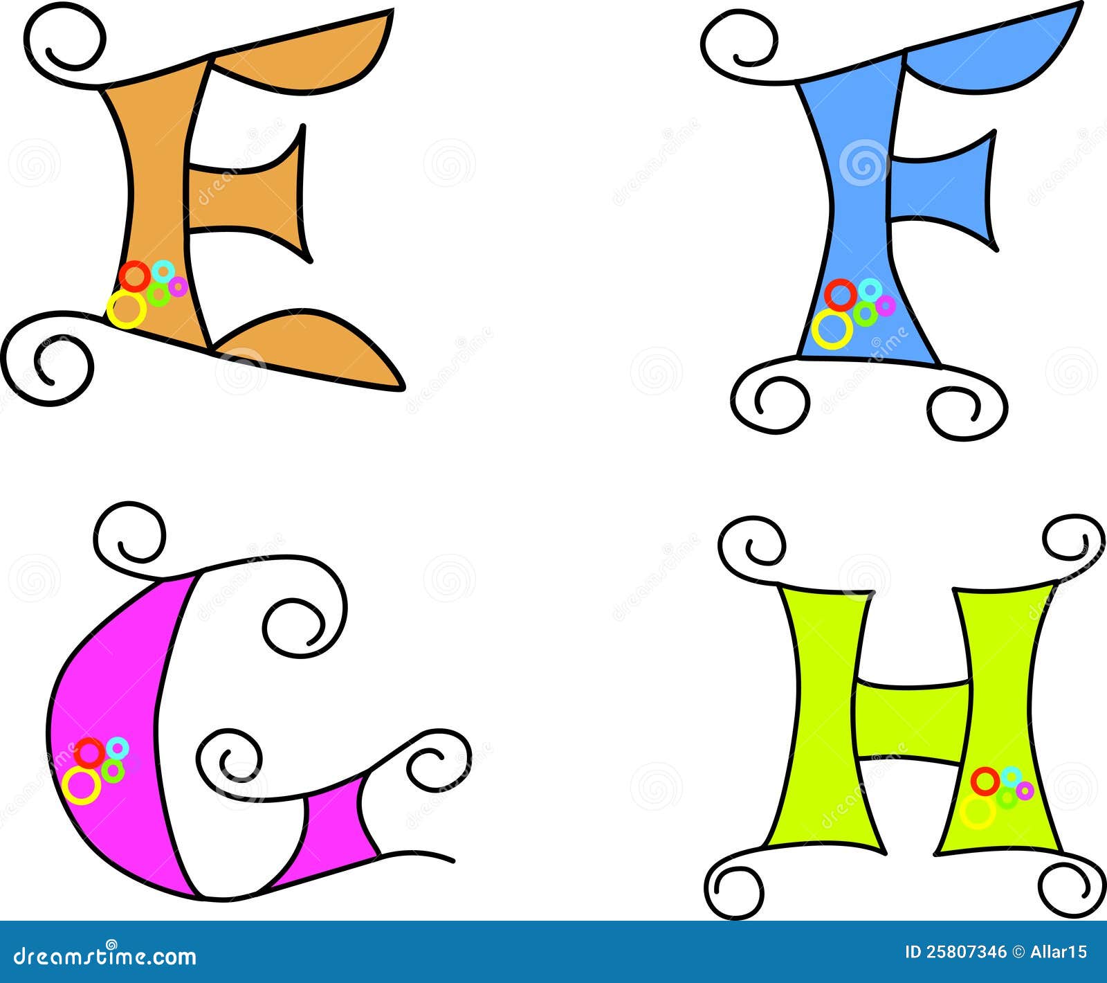 Funky Alphabet, Vector, EPS 8, Illustration Stock Vector - Illustration ...