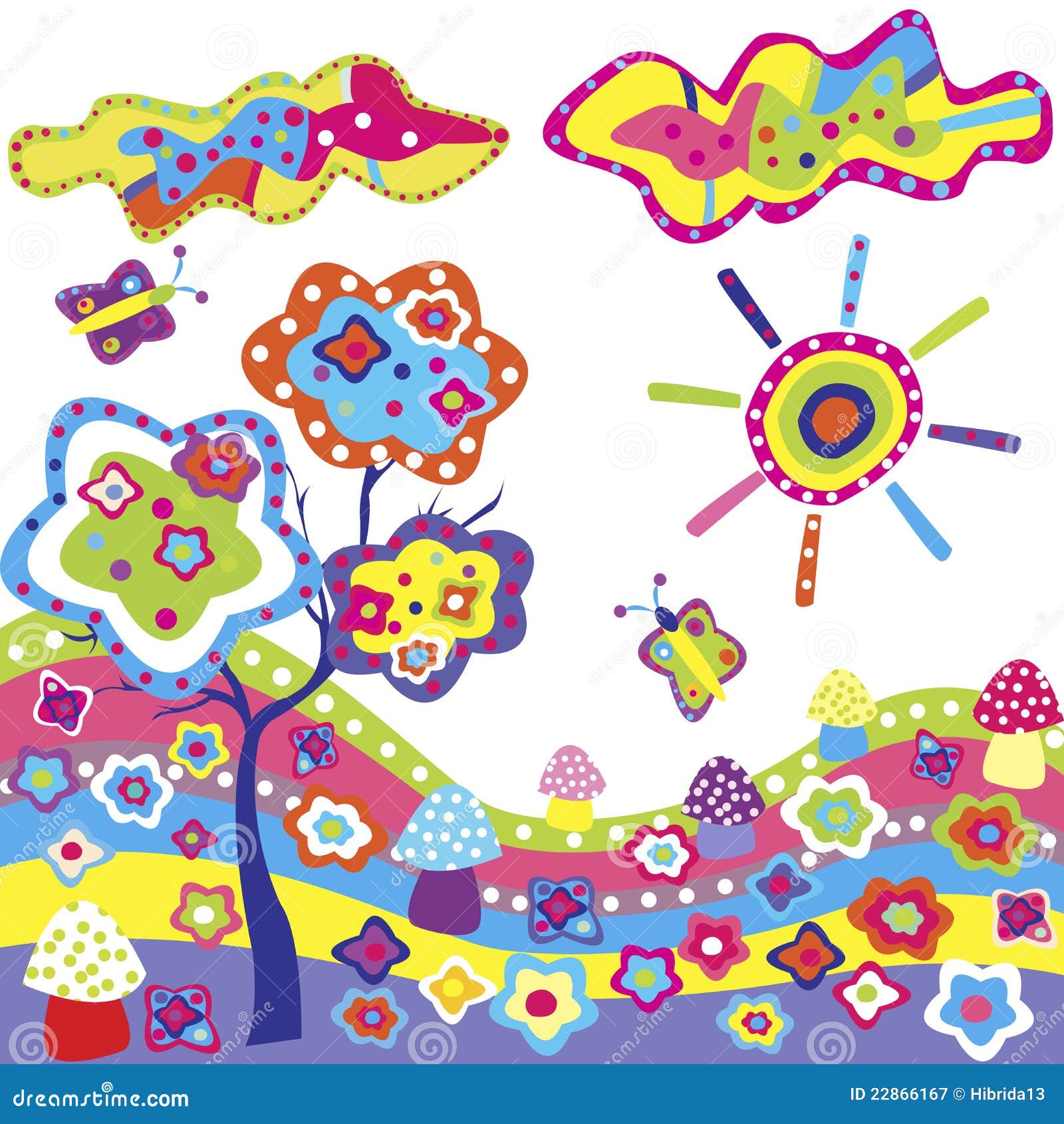 Funky Background Vector Illustration | CartoonDealer.com #12088780
