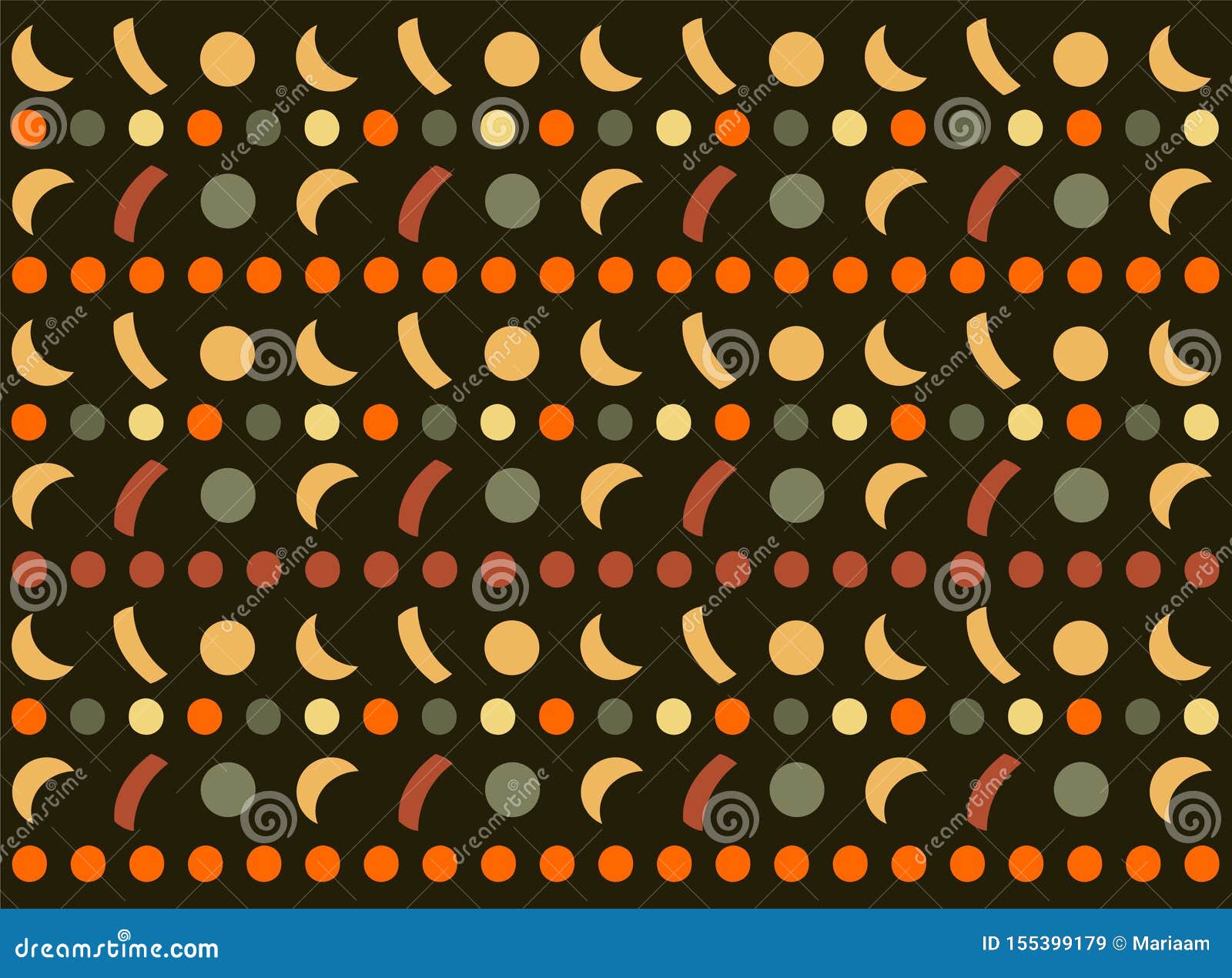 Vintage Wallpaper with Different Pattern. Funky Retro Style Colours ...