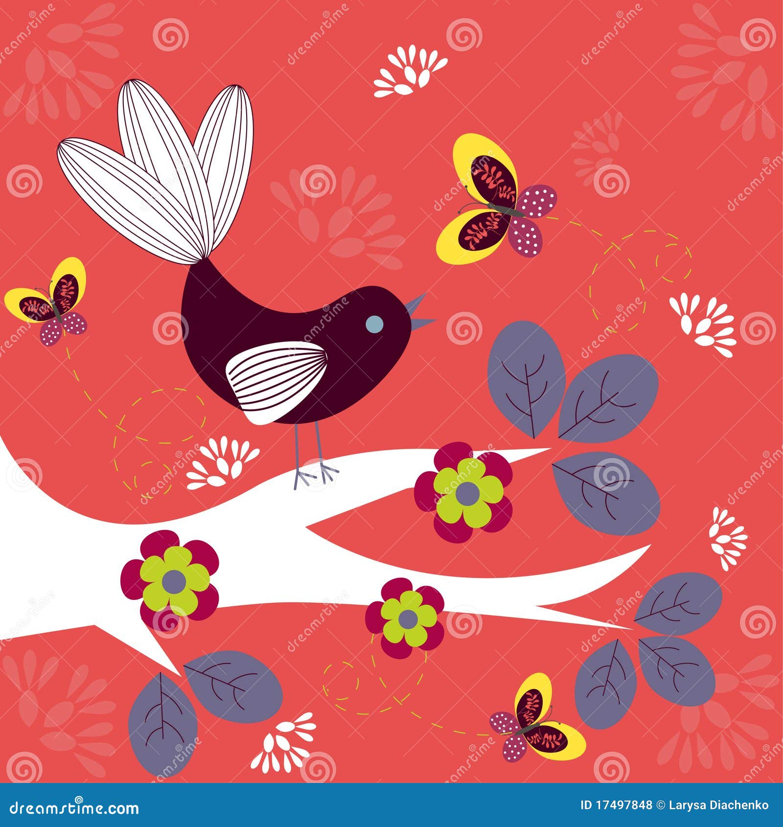 Funky bird stock vector. Illustration of nature, funky - 17497848