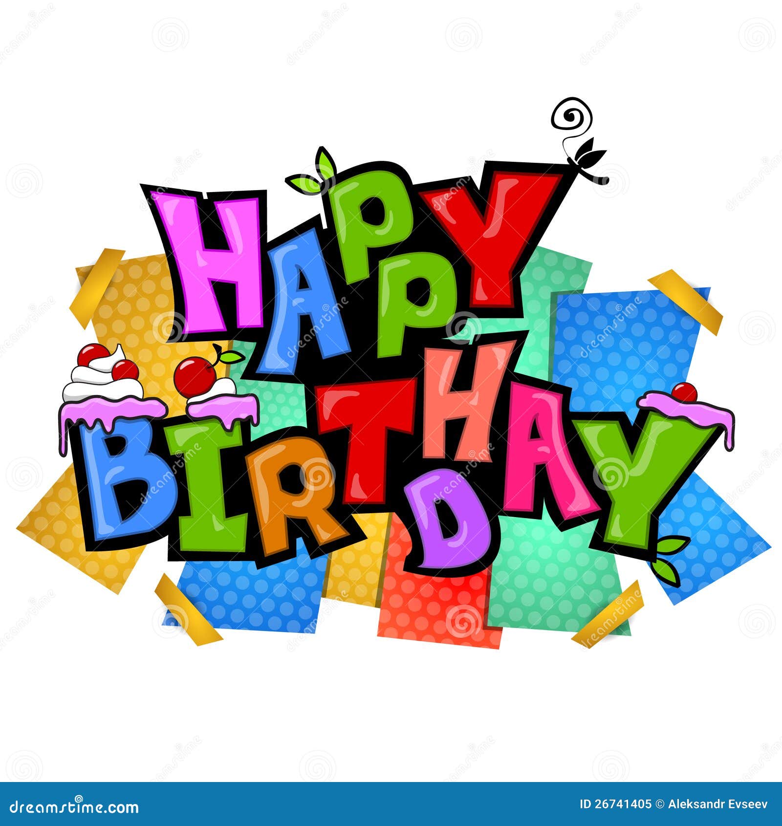 Funky birthday style stock vector. Illustration of chocolate - 26741405